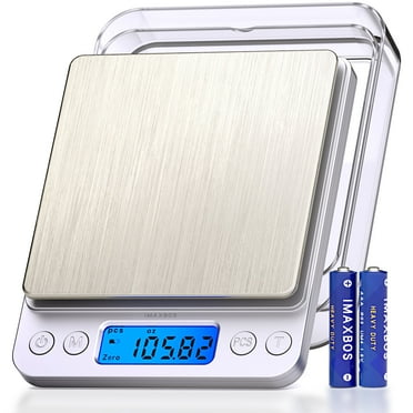 Food Kitchen Scale, Weight Grams and Oz, LED Backlit Display, Stainless ...