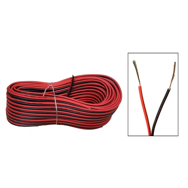 IMC AUDIO 100' Feet 14 GA Gauge Red Black 2 Conductor Speaker Wire ...
