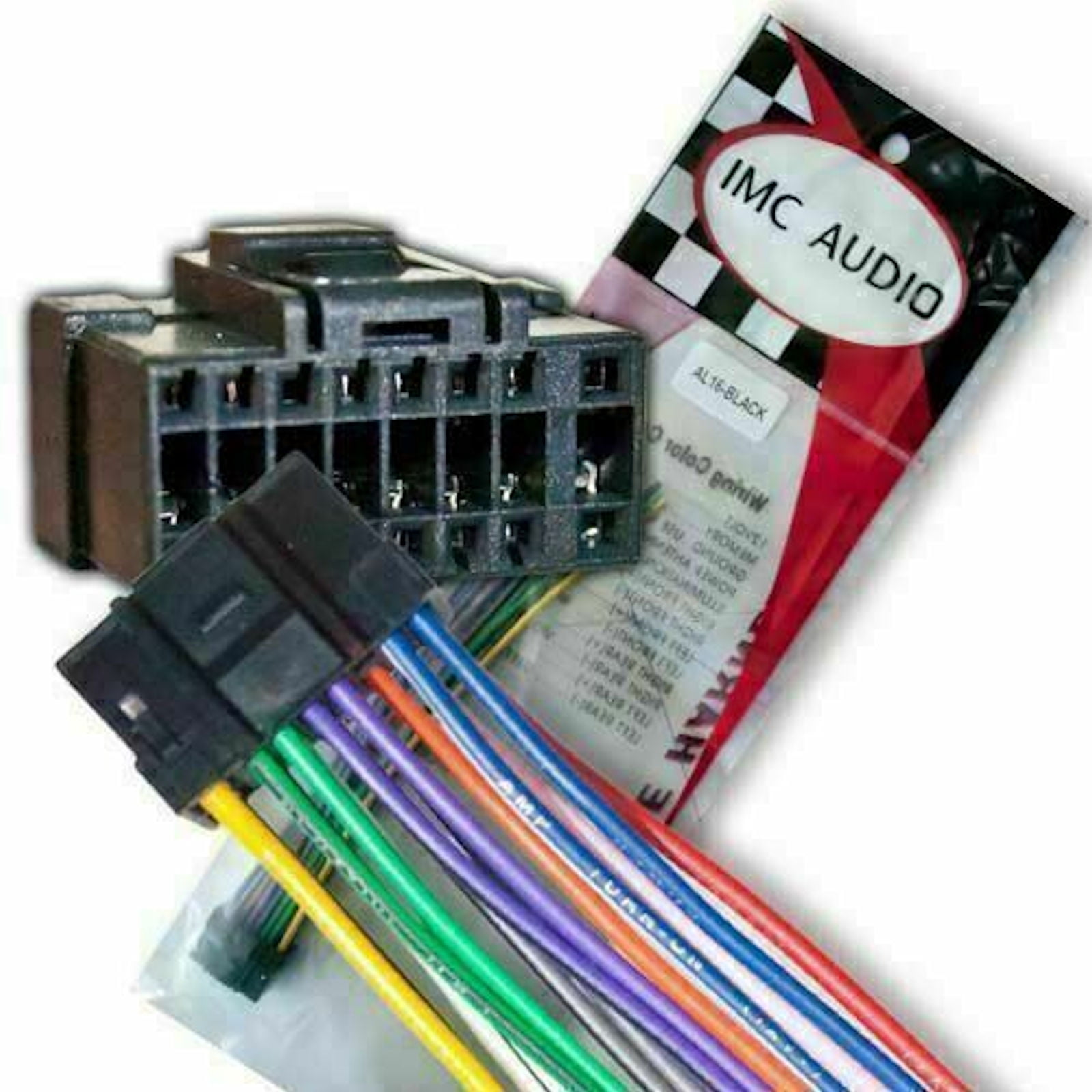 IMC Audio Wire Harness for Stereo Installation, Alpine Black 16-pin ...