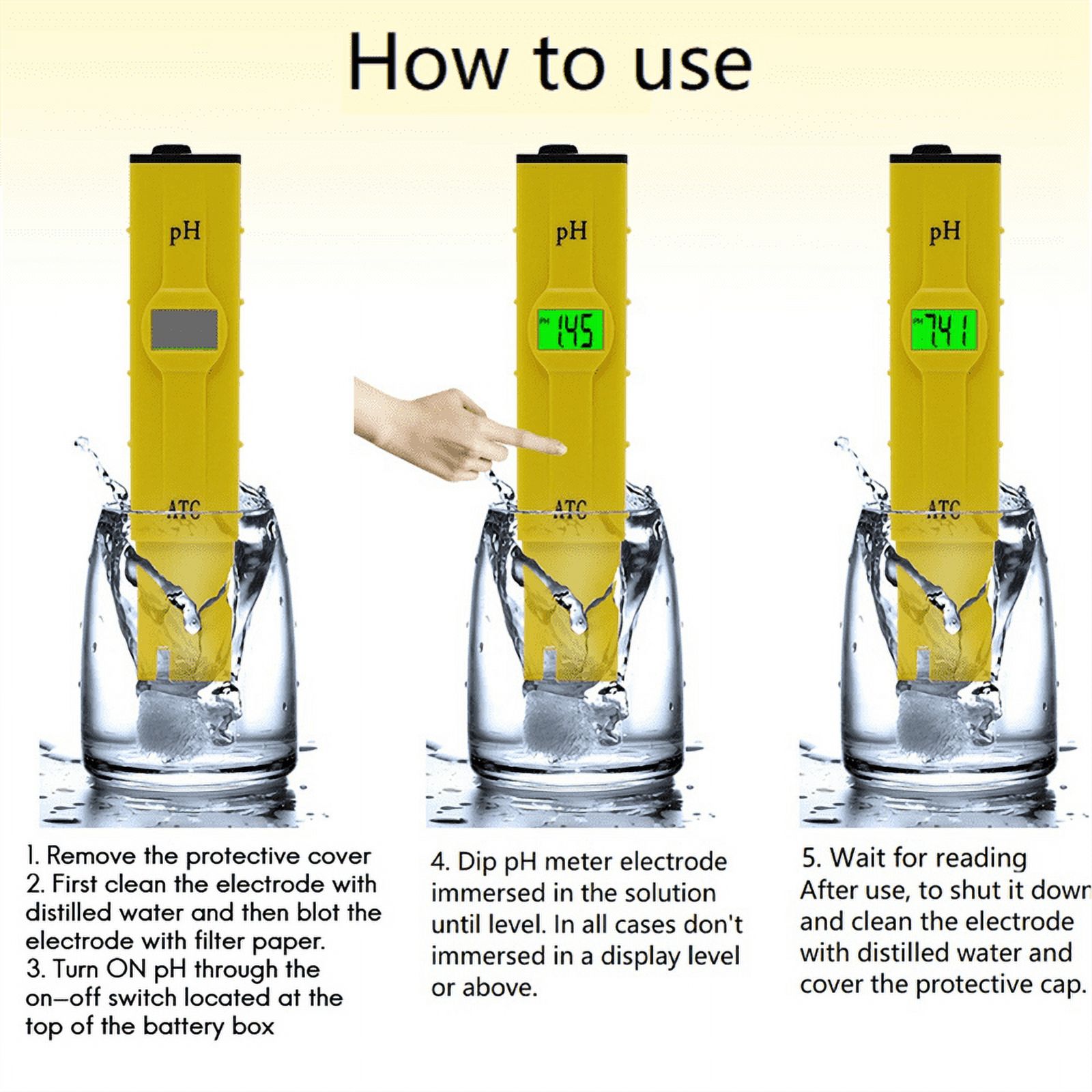 IMCBSTT 0.01 Water Quality Tester PH Meter Portable Pen Type Acidity ...