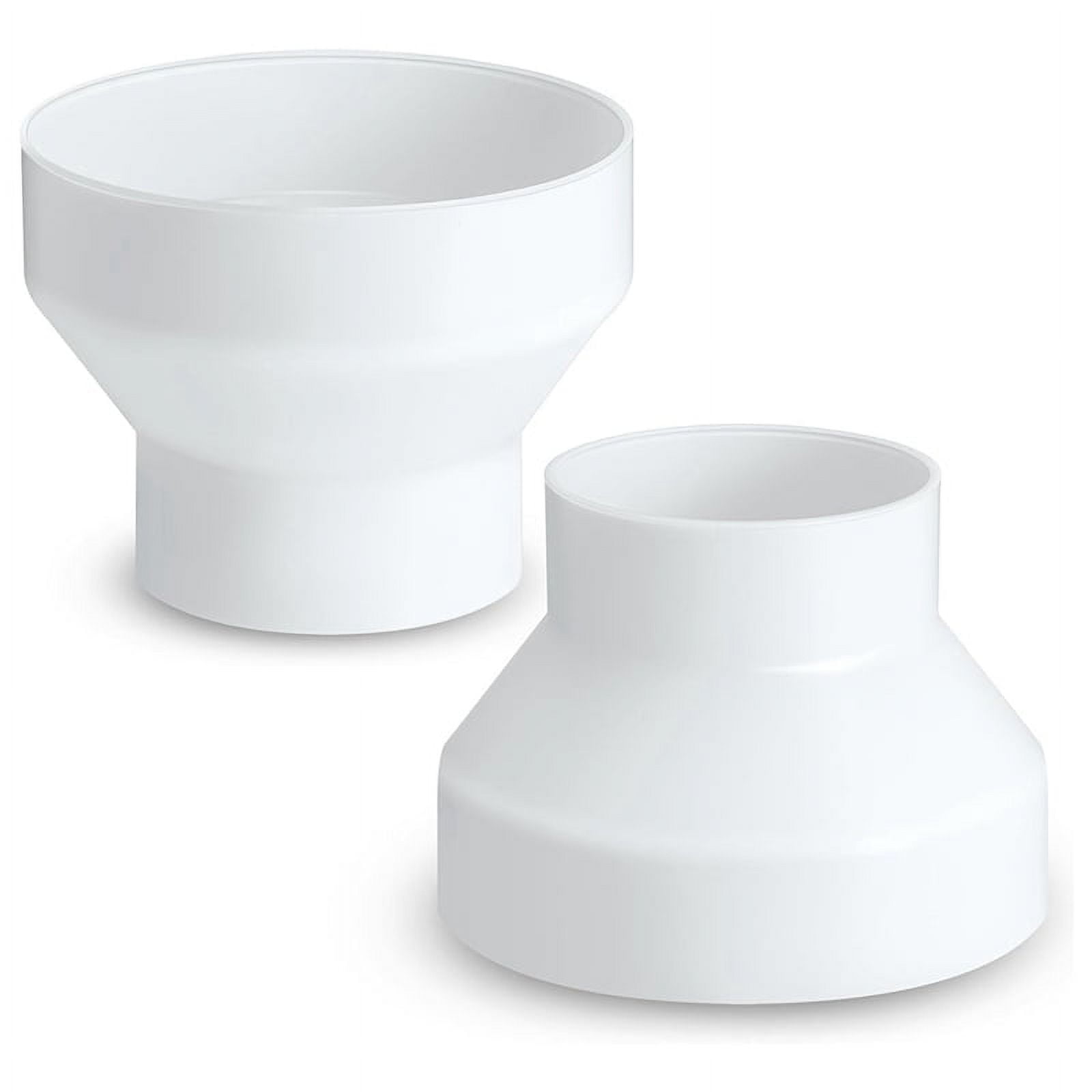 IMCBSTT 2 Pcs 6 to 4 Inch Duct Reducer Increaser ABS Air Duct Adapter ...