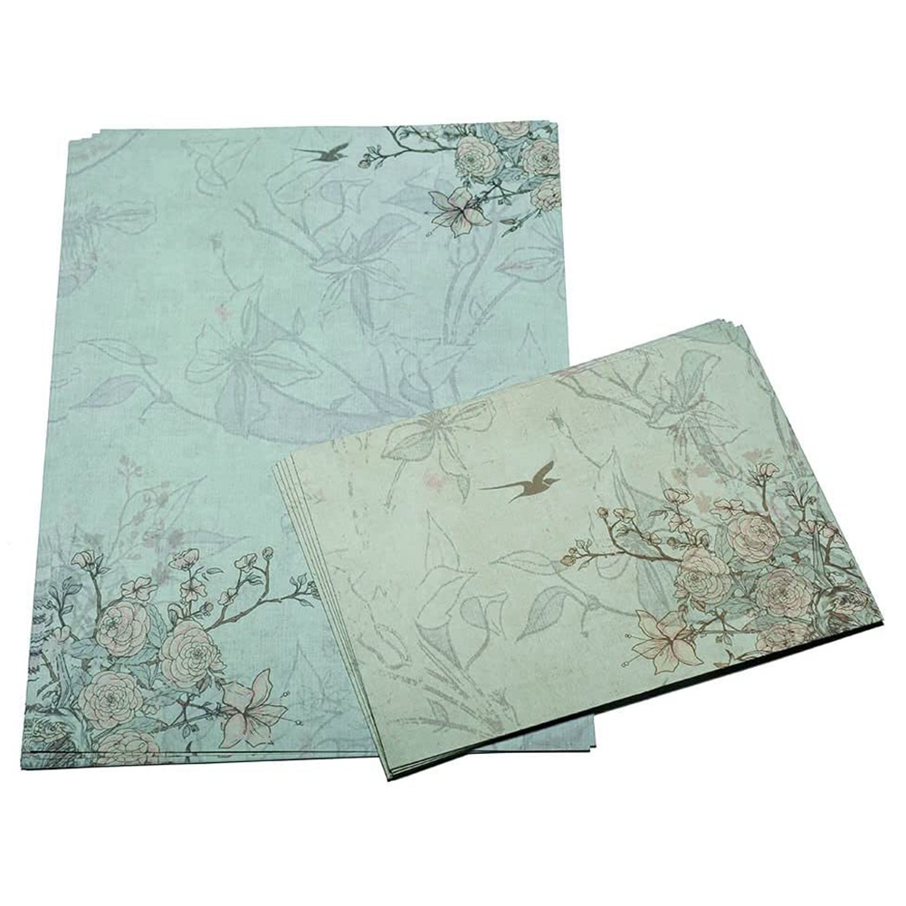 IMCBSTT 30Pcs Vintage Stationery Floral Writting Paper Matching ...