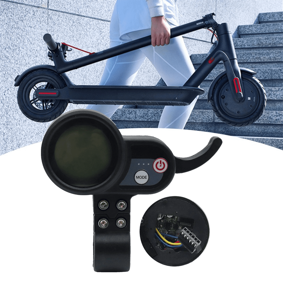 IMCBSTT 36V-60V LCD Display Dashboard E Scooter E Bike Meter Electric ...