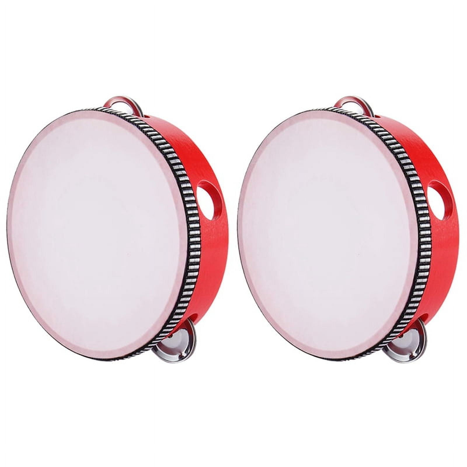 IMCBSTT 6-Inch Wooden Round Tambourine for Kids and Adults, Suitable ...