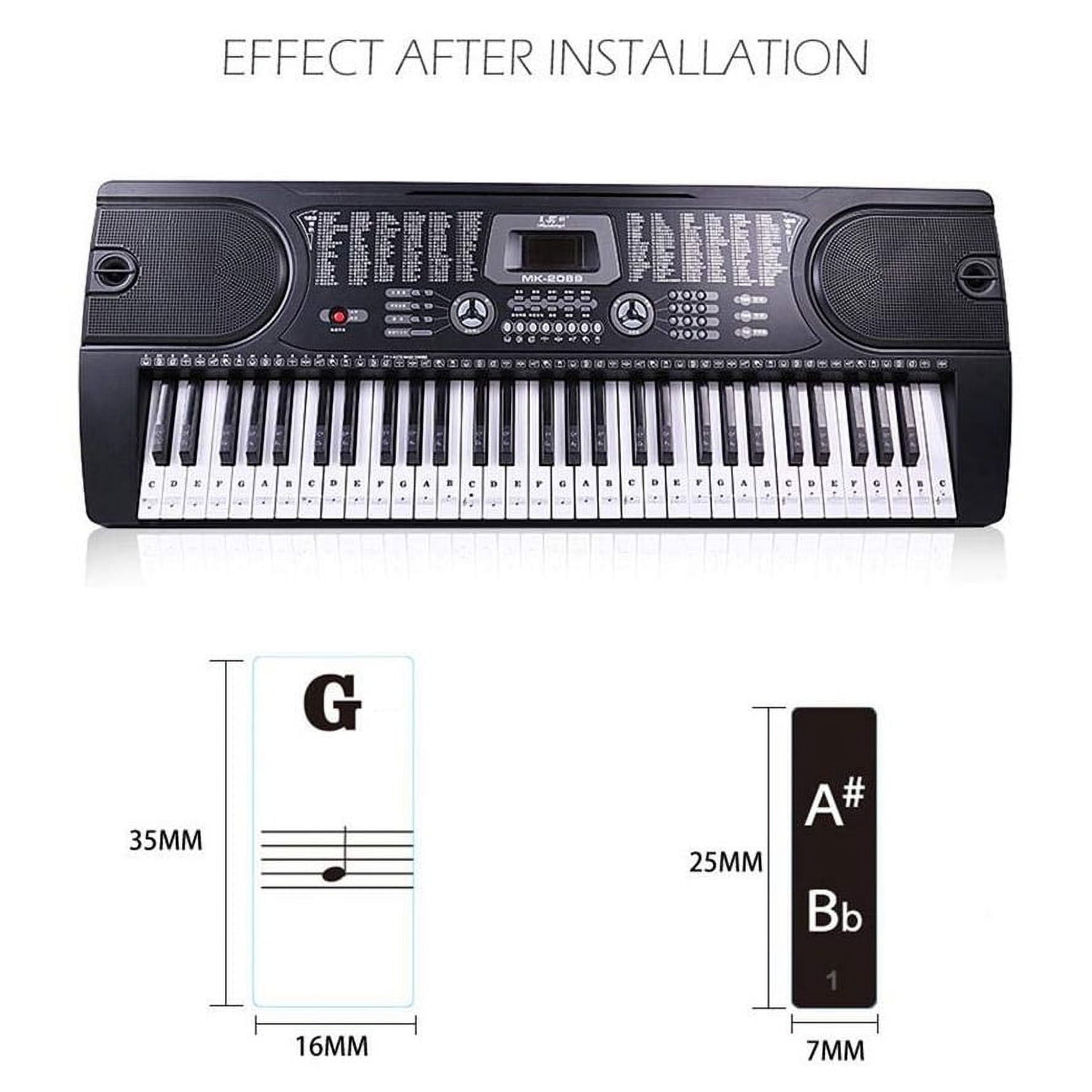 IMCBSTT 88 Keys 61 Keys 54 Keys Transparent Piano Keyboard Stickers ...