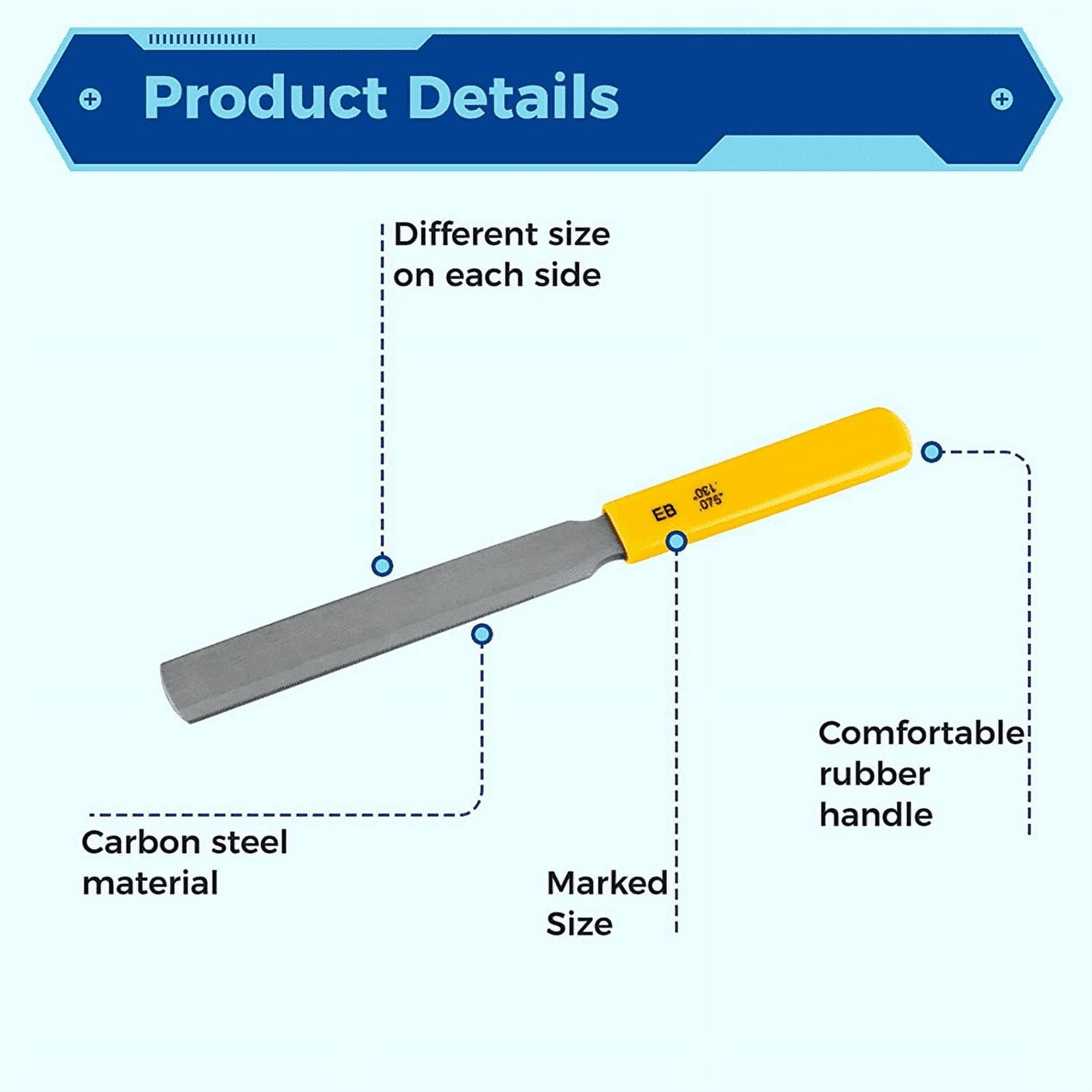 IMCBSTT Bass Nut File Set, Carbon Steel Guitar Fret File, Guitar ...