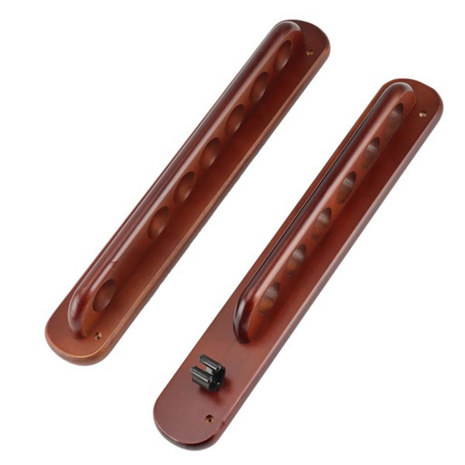 IMCBSTT Billiard Cue Rack 7 Pool Cues Wall Mount Solid Wood Hardwood ...