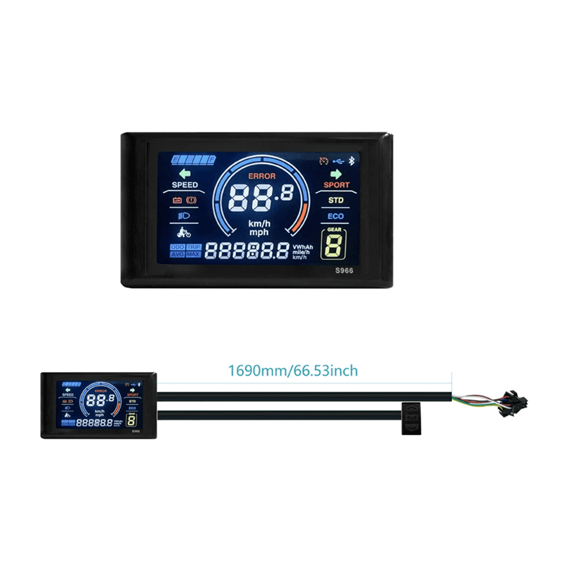 IMCBSTT Electric Bike Display 24V-72V Waterproof LCD Display S966 ...