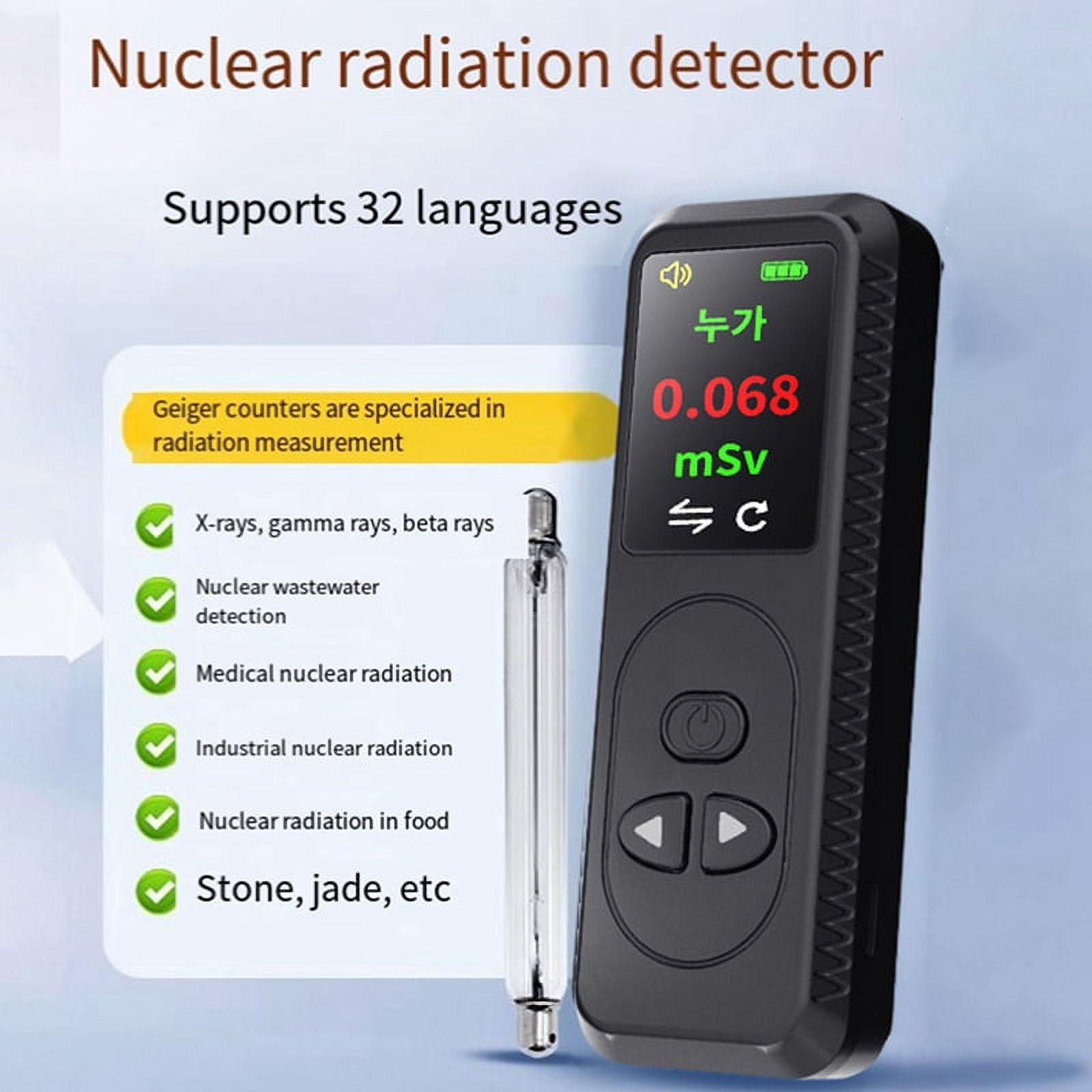 IMCBSTT High-Precision Geiger Counter Nuclear Radiation Detector Gamma ...