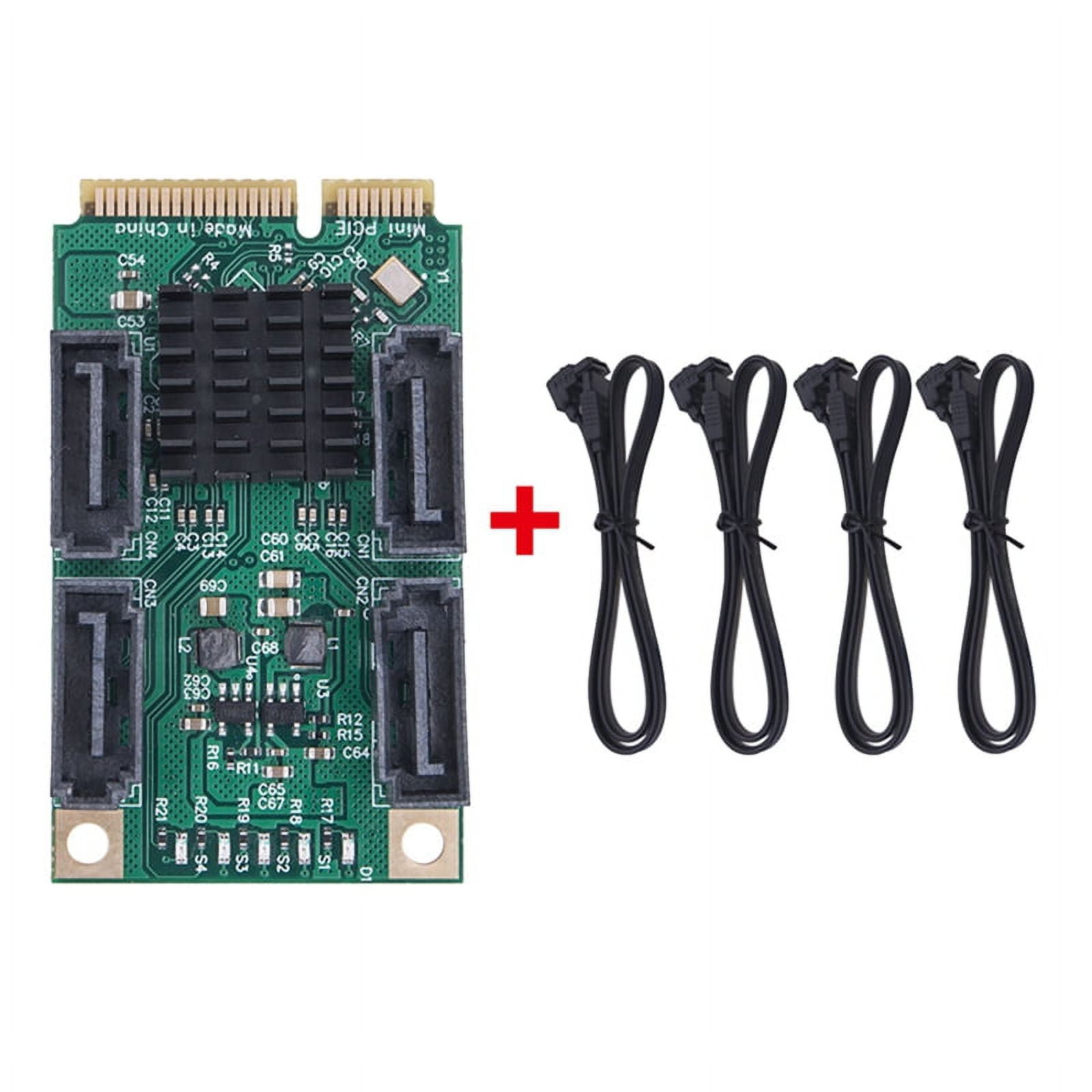 IMCBSTT Mini PCI-E SATA 4 Port SATA III 6G Mini PCI Express Controller ...