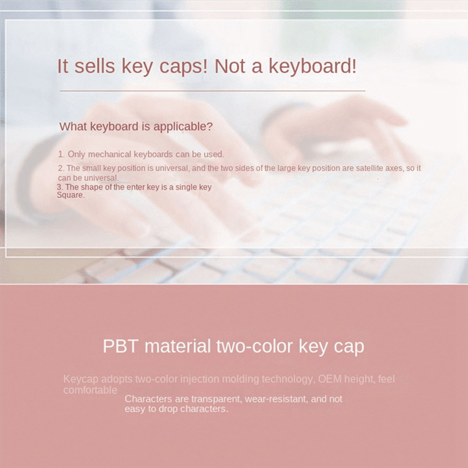 IMCBSTT Pudding Keyboard Hat Box Mechanical Keyboard Double Skin Milk ...