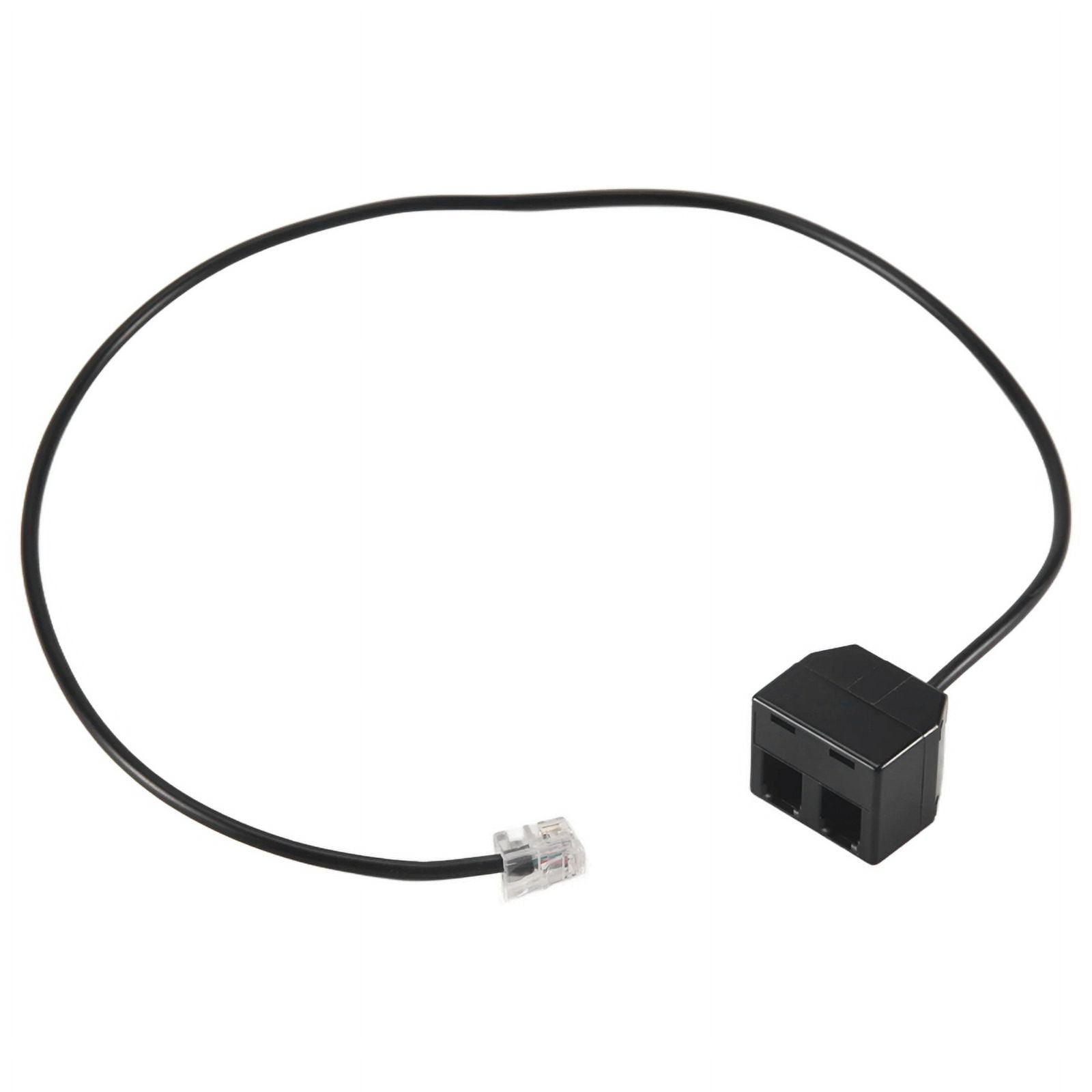 IMCBSTT RJ9 4P4C Male To Dual Female Ports Connector Telephone Adapter ...