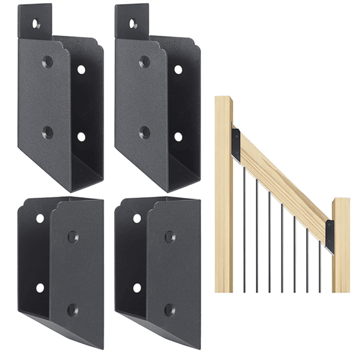 IMCBSTT Stainless Steel 2 X 4Inch(Actually 1 ½ X 3 ½Inch) Deck Railing ...