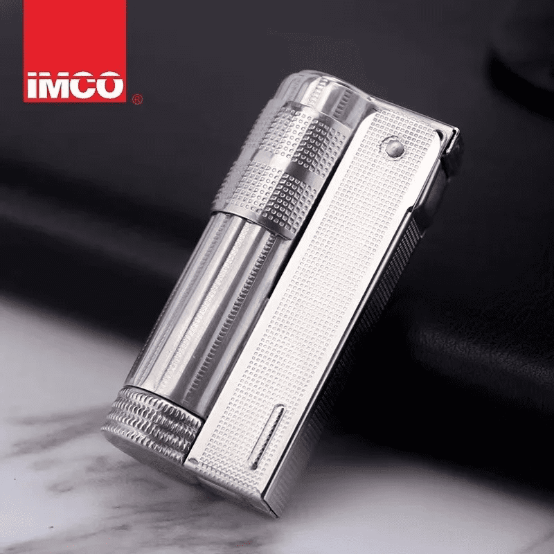 IMCO 6700 Vintage Stainless Steel Metal Lighter Austrian Gasoline Grinding Wheel Lighter ...
