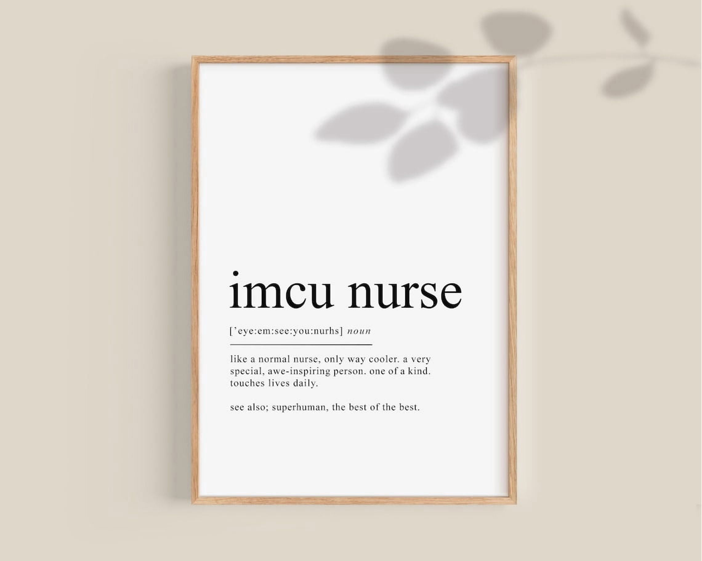 IMCU Nurse definition Poster Intermediate Care Unit thank you ...