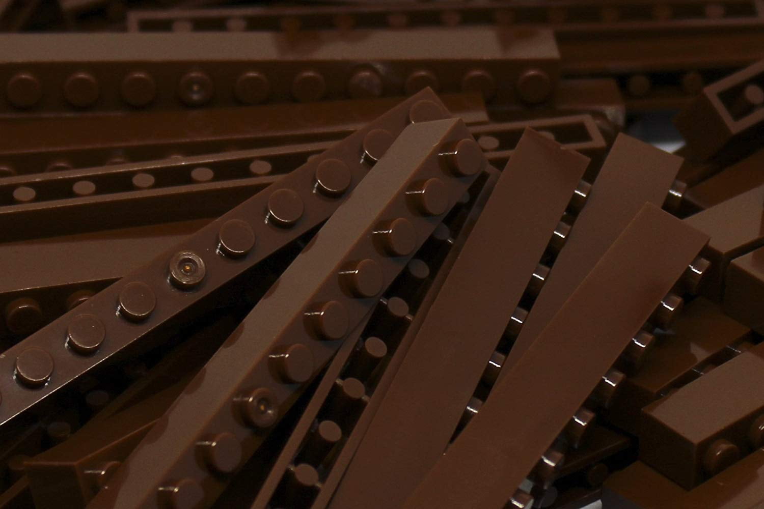 IMEX 1x12 Stud Brown Interlocking Building Bricks 80 Pack Compatible ...