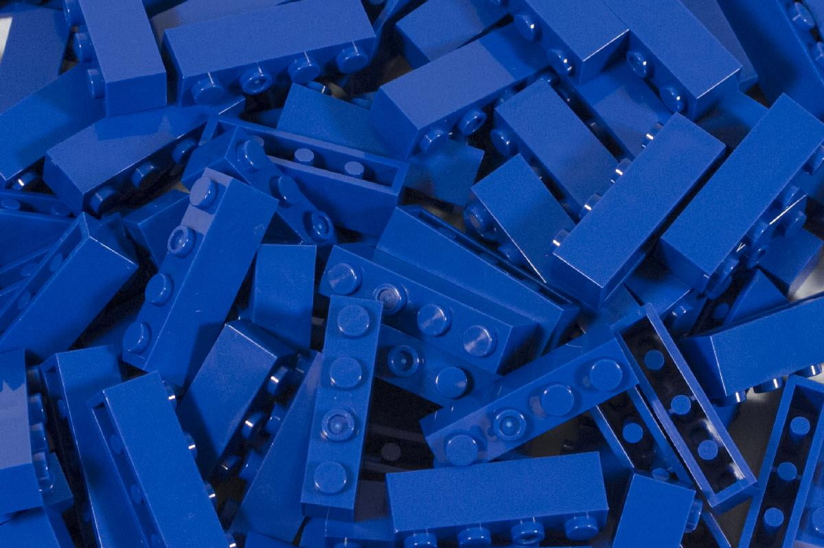 IMEX 1x4 Stud Royal Blue Interlocking Building Bricks 100 Pack ...