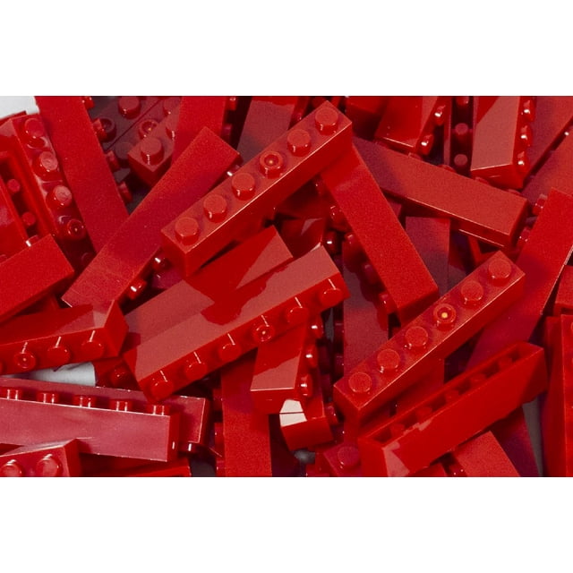 IMEX 1x6 Stud Red Interlocking Building Bricks 100 Pack Compatible With ...