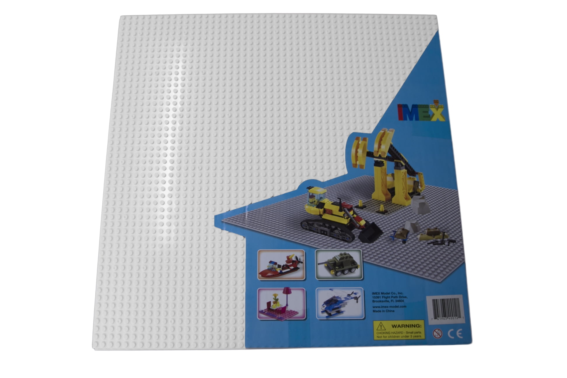 IMEX 2 Pack White 50x50 Stud Baseplates for Interlocking Brick Sets ...
