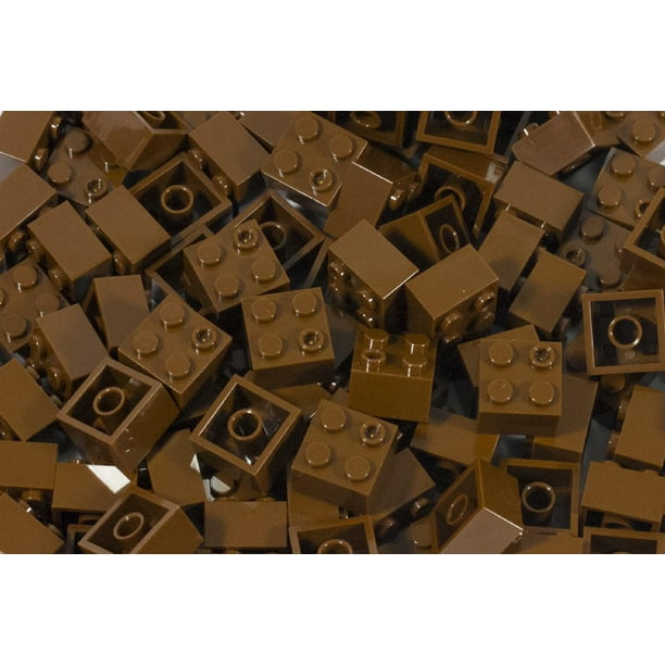 IMEX 2x2 Stud Brown Interlocking Building Bricks 100 Pieces - Walmart ...