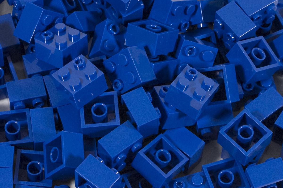IMEX 2x2 Stud Royal Blue Interlocking Building Bricks 100 Pack ...