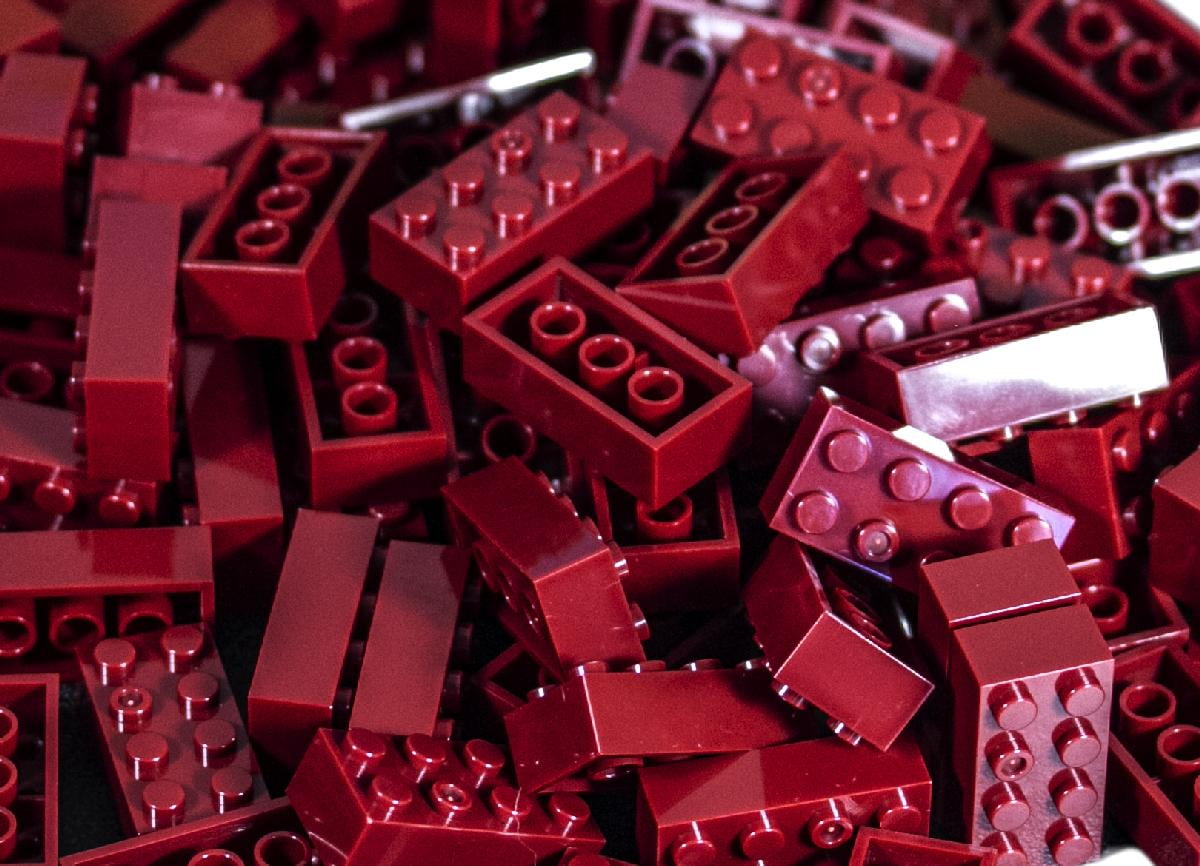 IMEX 2x4 Stud Brick Red Interlocking Building Bricks 100 Pieces ...