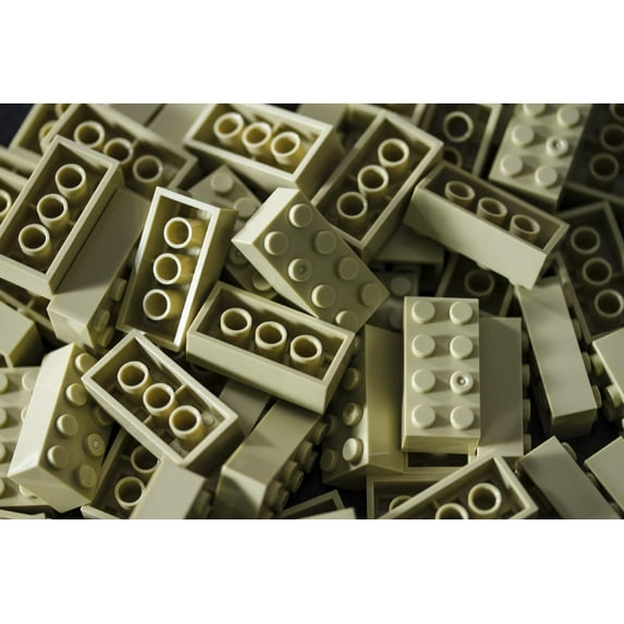 IMEX 2x4 Stud Khaki Interlocking Building Bricks 100 Pack Compatible ...
