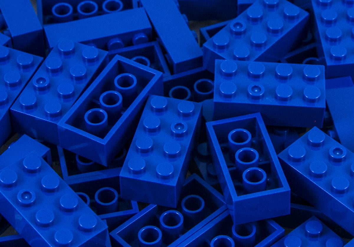 IMEX 2x4 Stud Royal Blue Interlocking Building Bricks 100 Pieces ...
