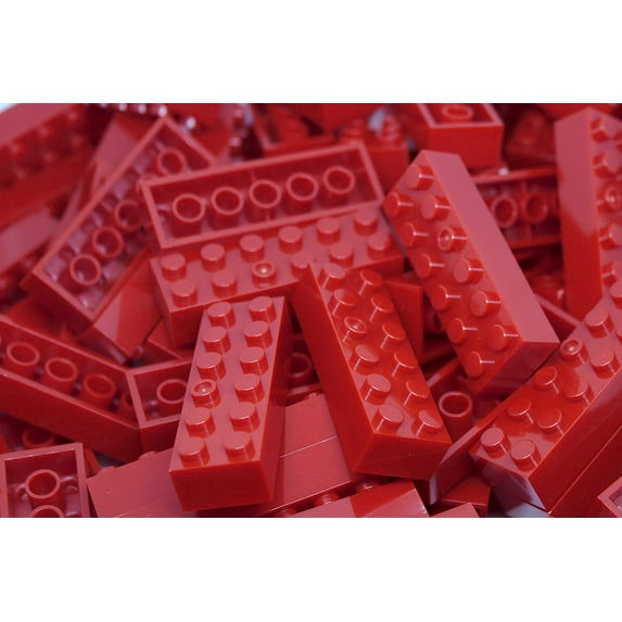 IMEX 2x6 Stud Red Interlocking Building Bricks 80 Pack Compatible With ...