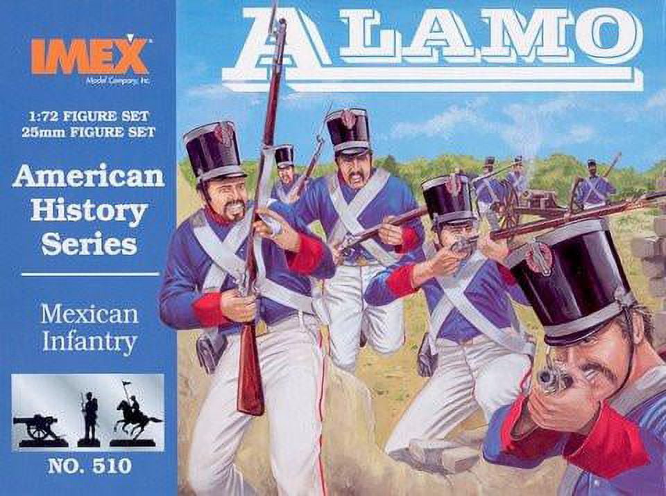 IMEX American History Battle of the Alamo Mexican Infantry Toy Soldiers ...