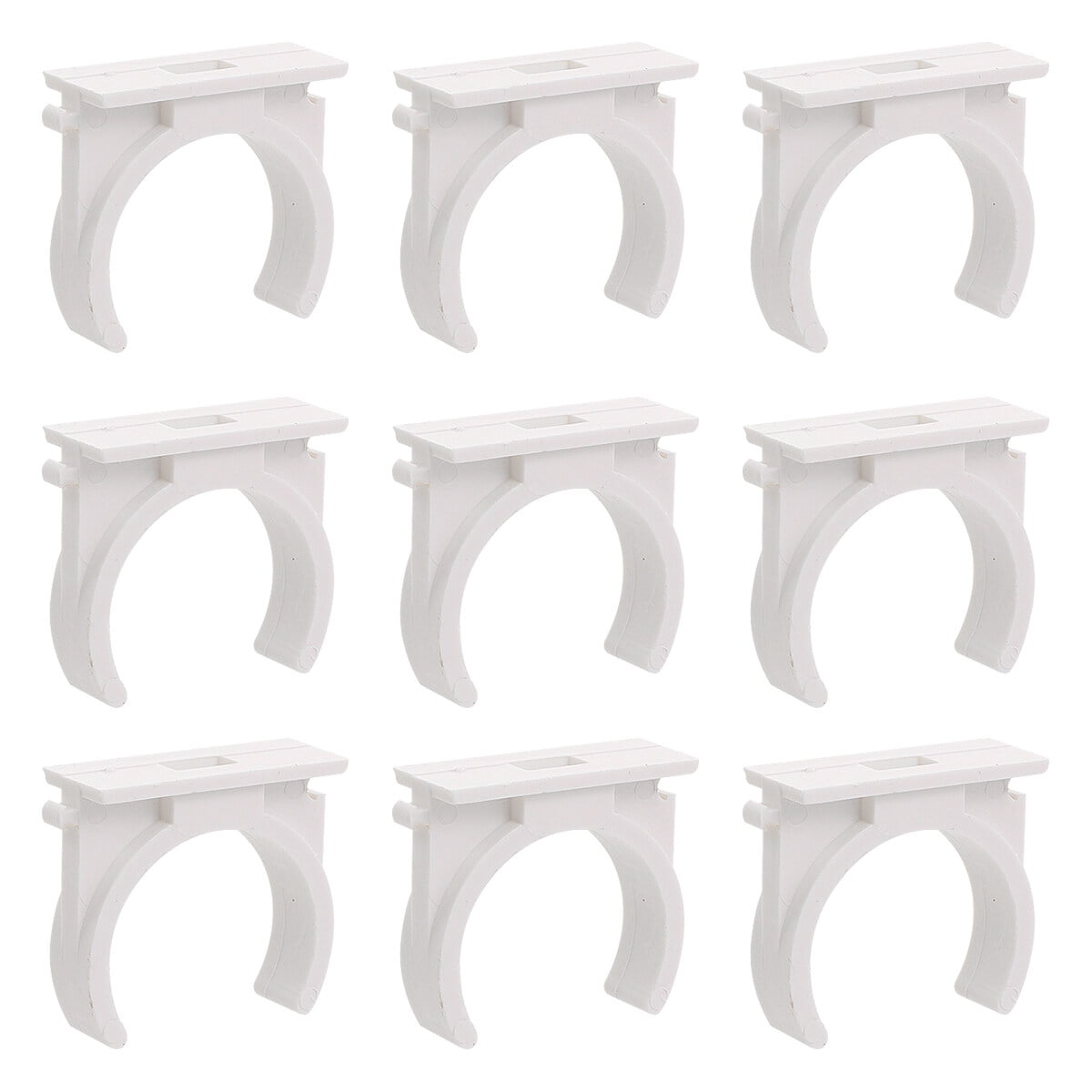 IMIKEYA PVC Clamp for Pipe Installation White U Shape Support Clip for ...