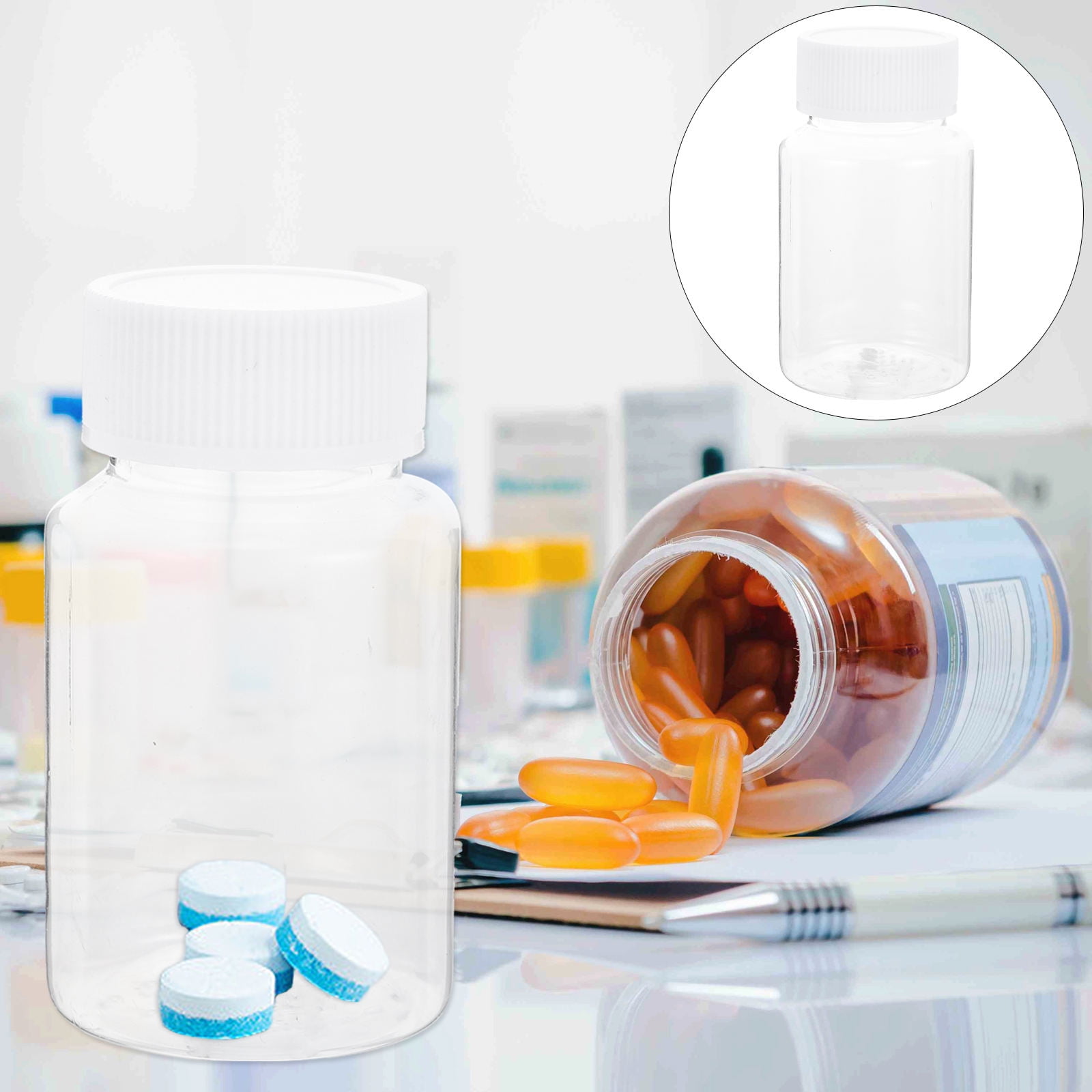 IMIKEYA 20pcs Container Bottles With Screw Caps For Medicine Herbs Food ...