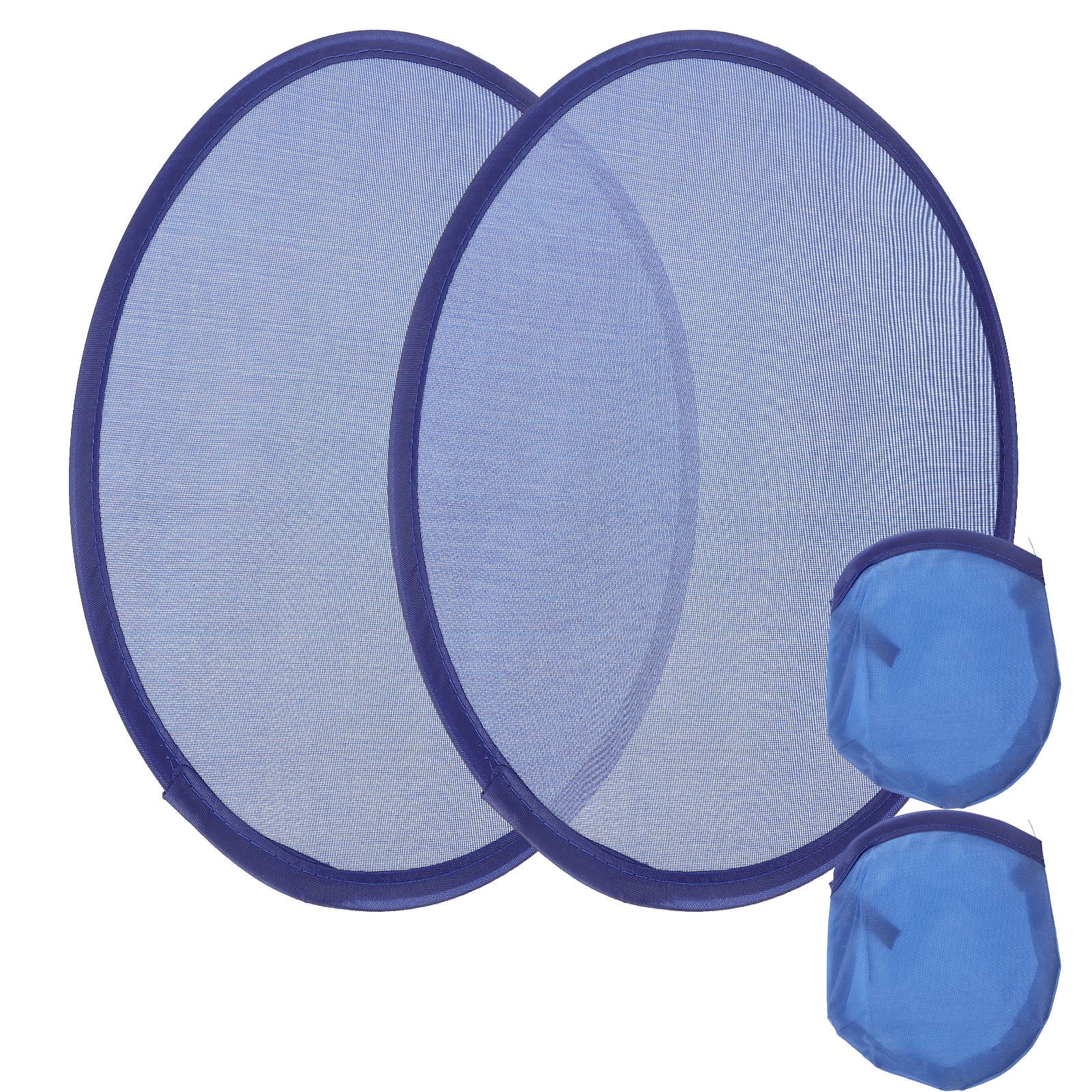 IMIKEYA Folding Hand Fan Summer Use Blue Plastic 2Pcs - Walmart.com