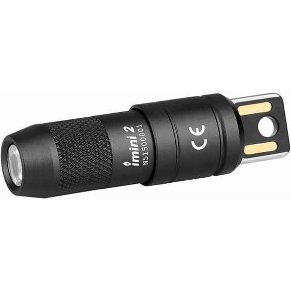 IMINI 2 EDC Rechargeable Keychain Flashlight, 50 Lumens Compact and ...