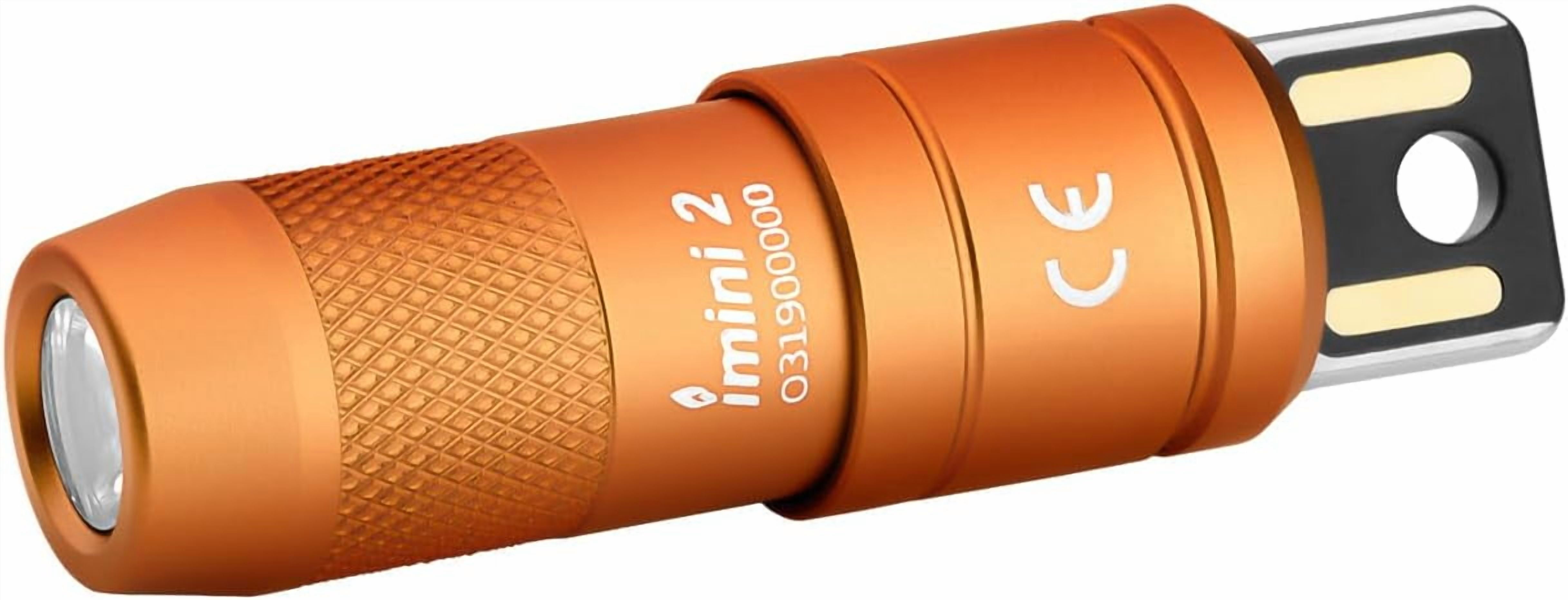 IMINI 2 EDC Rechargeable Keychain Flashlight, 50 Lumens Compact and ...