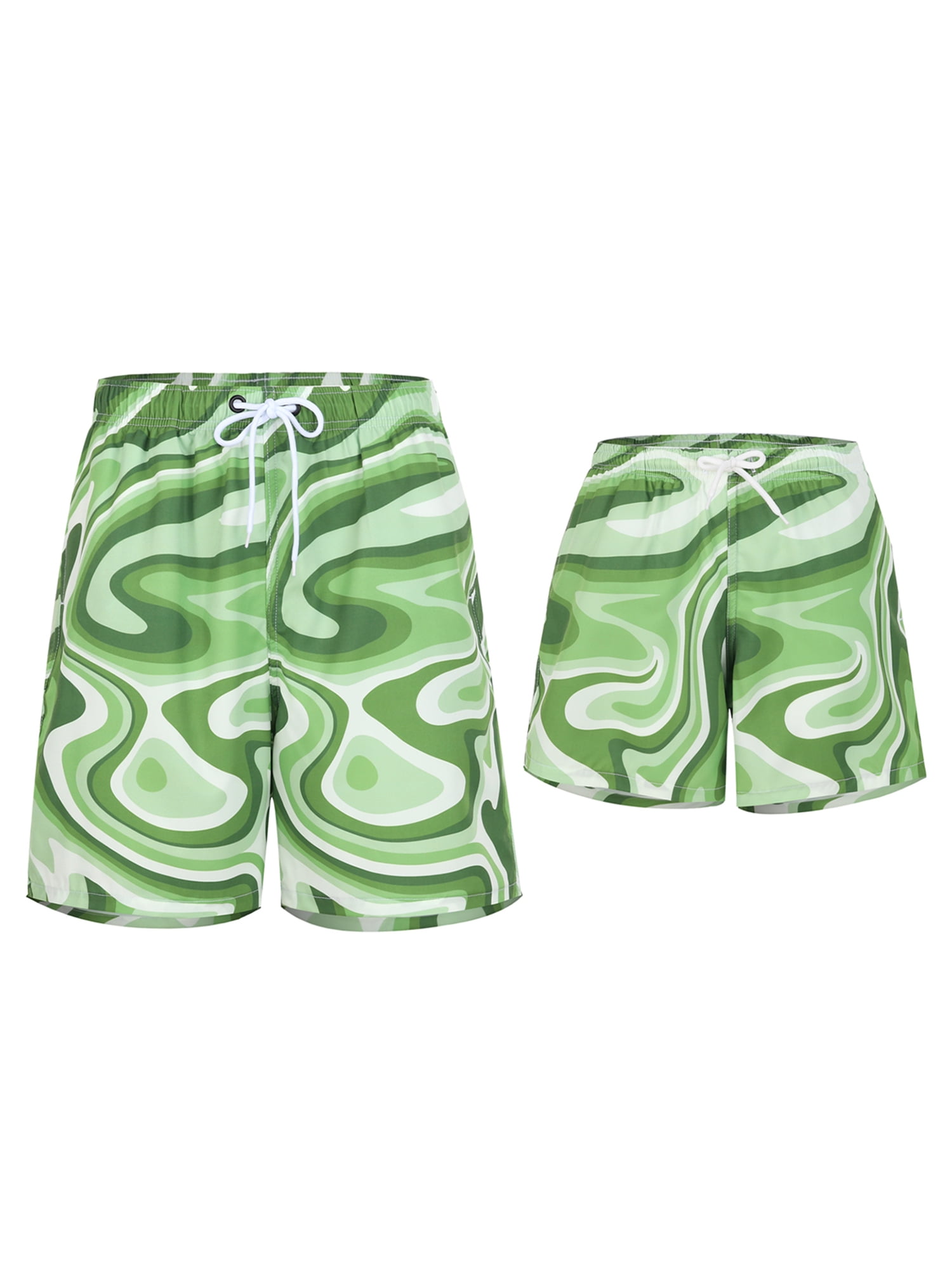 IMISSILLEB Family Matching Swimwear Fashion Print Swimsuit Set Father ...