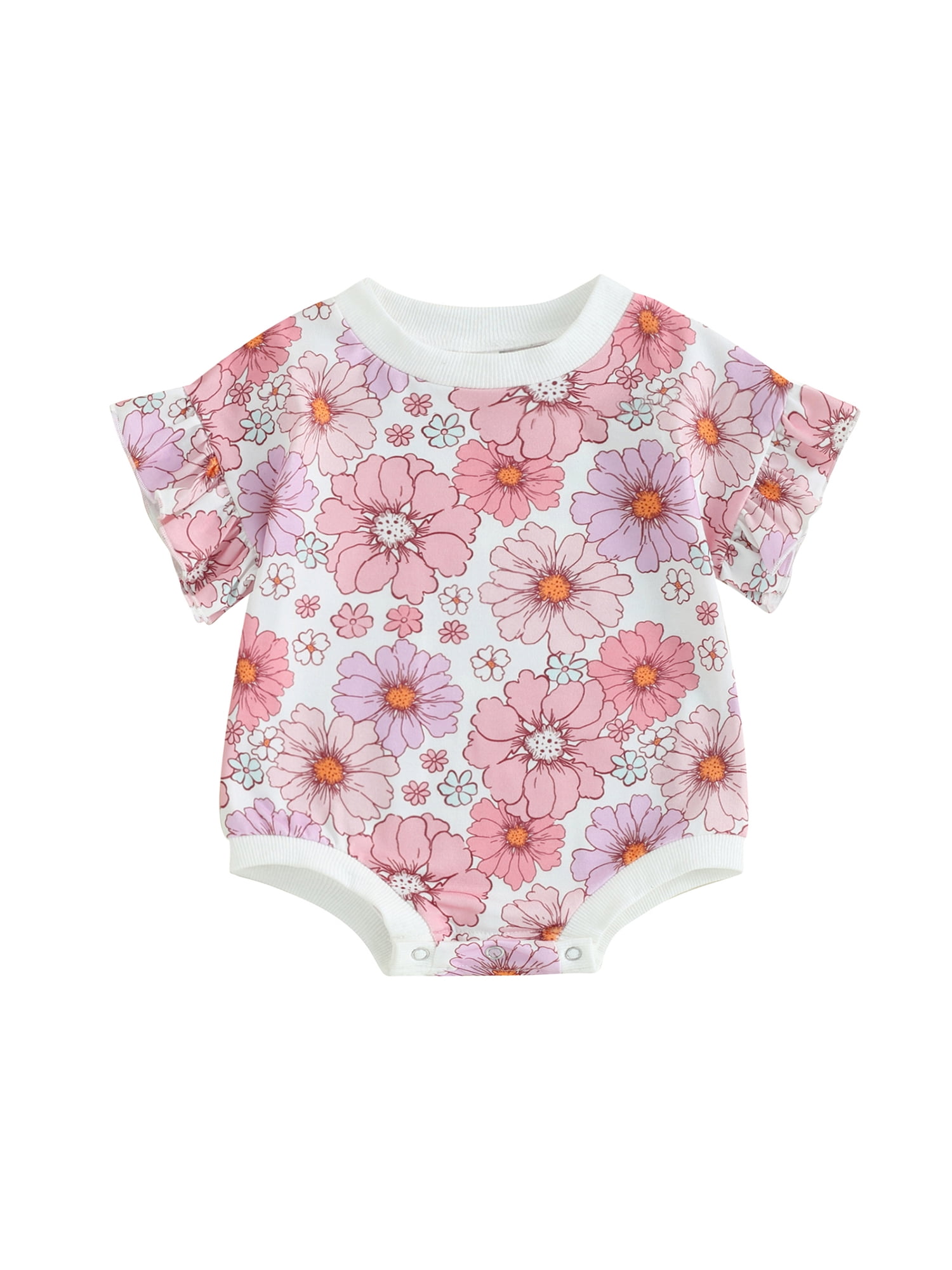 IMISSILLEB Infant Toddler Girl Summer Clothes Cute Round Neck Short ...