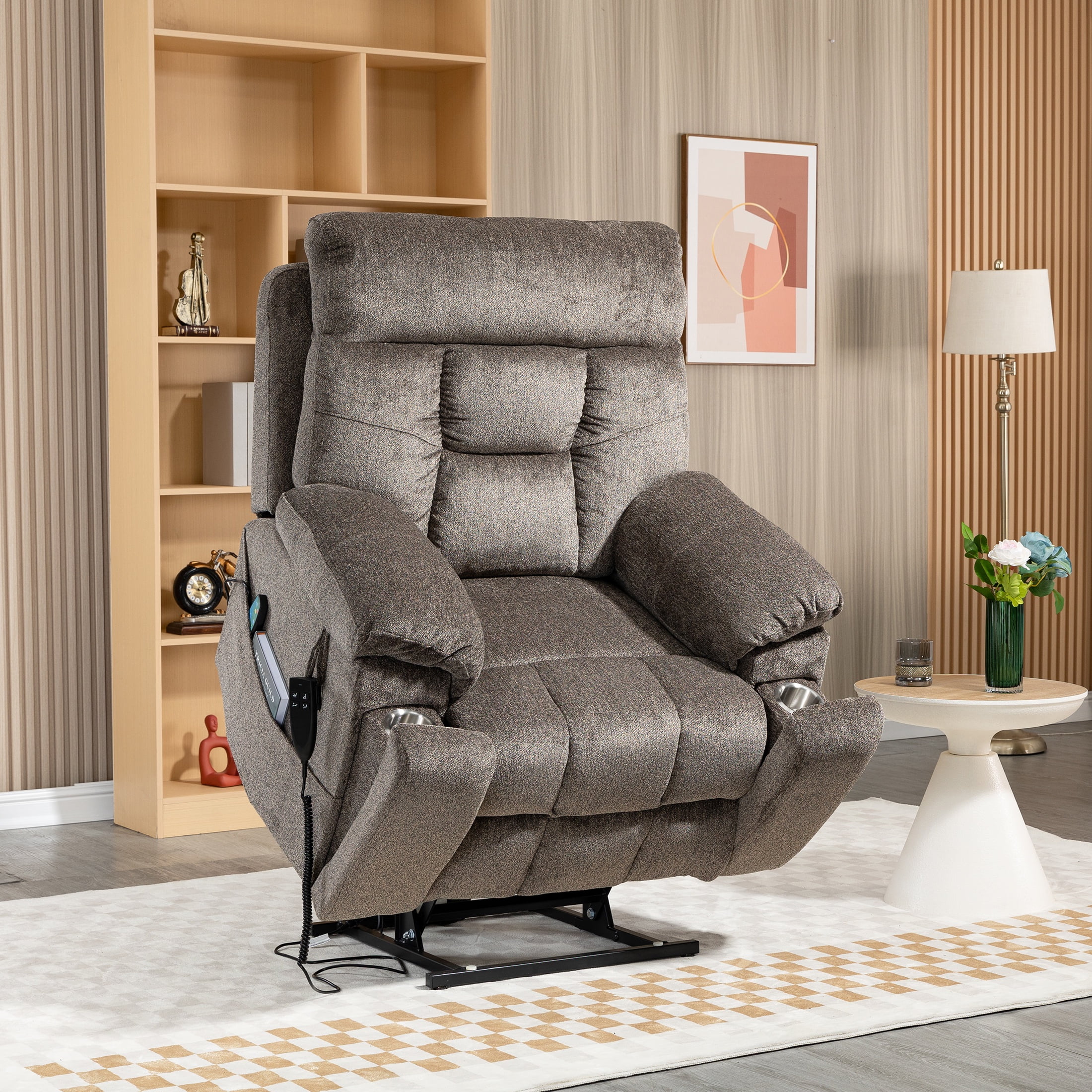 IMKHK Electric Lift Recliner Chair Oversized with Heating and Massage ...