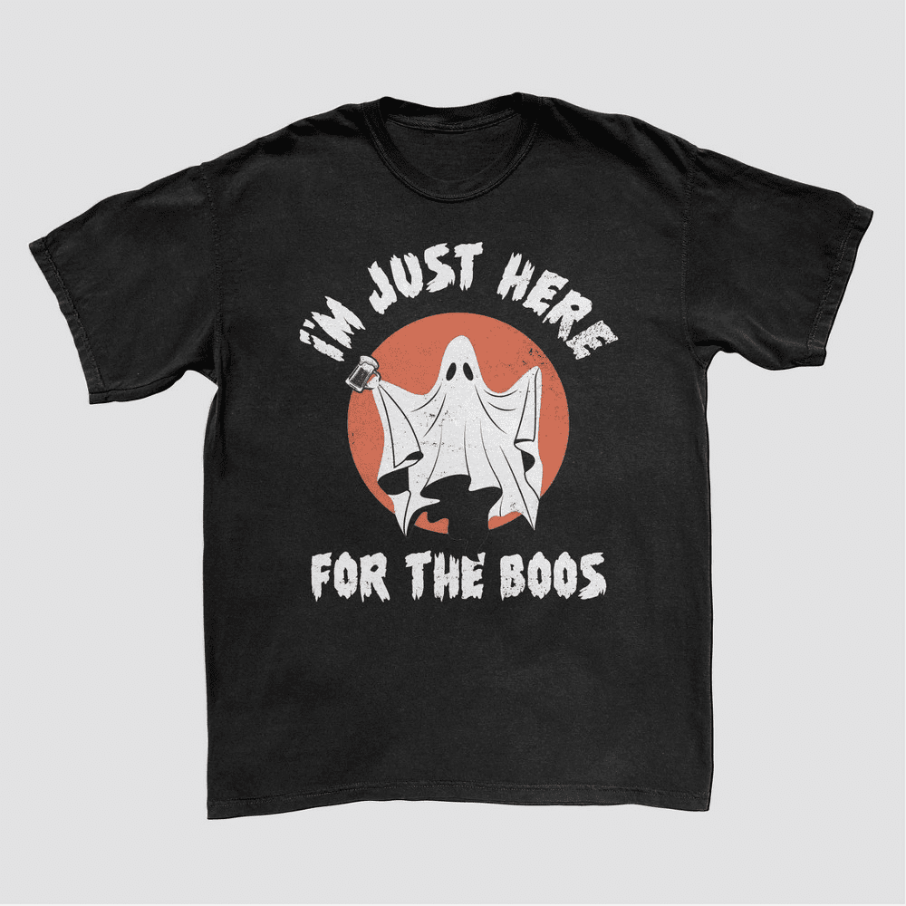 IML Men's Here For the Boos Short Sleeve Graphic T-Shirt - Black, Large ...