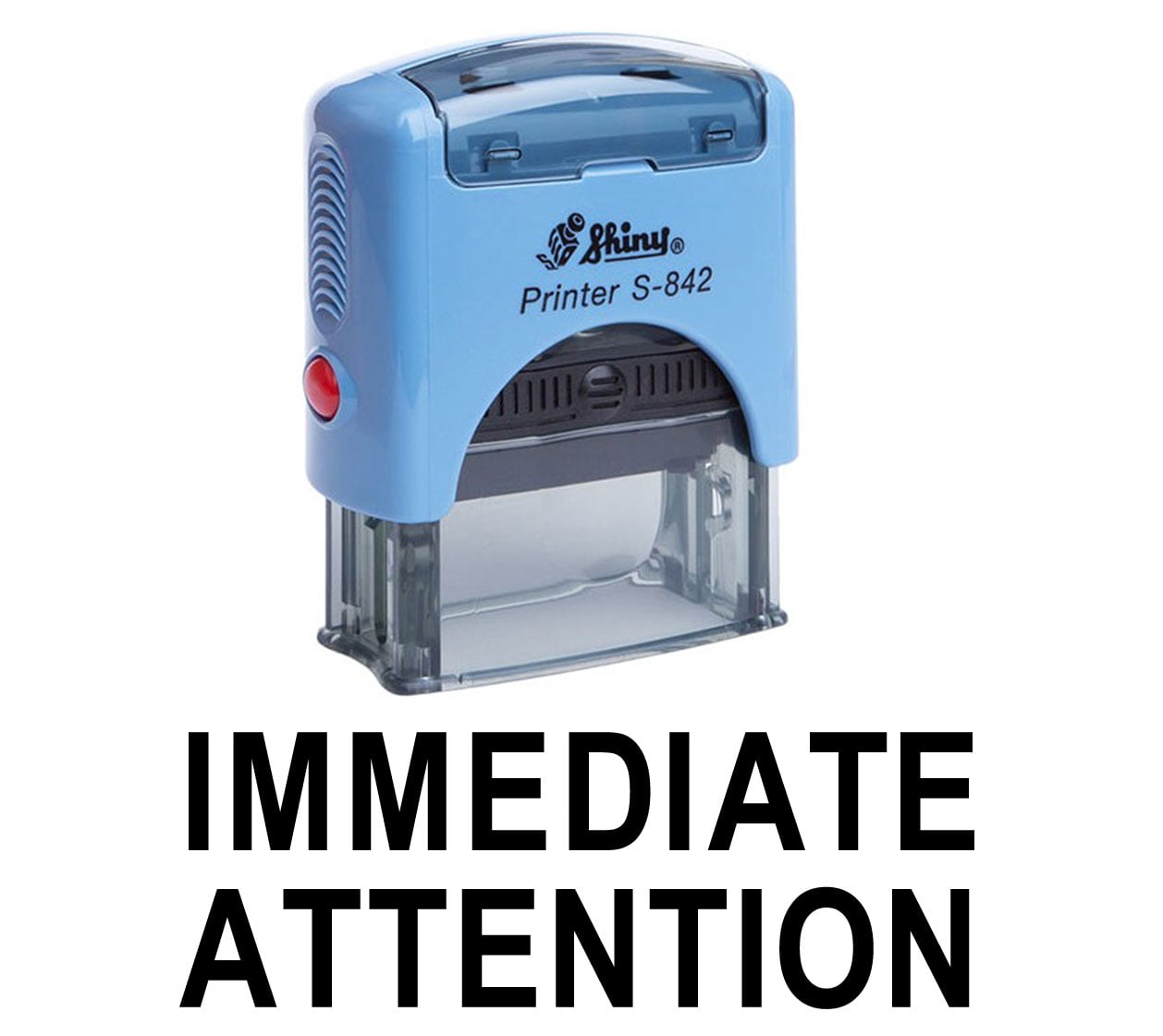 IMMEDIATE ATTENTION Self Inking Rubber Stamp Office Stationary Shiny ...