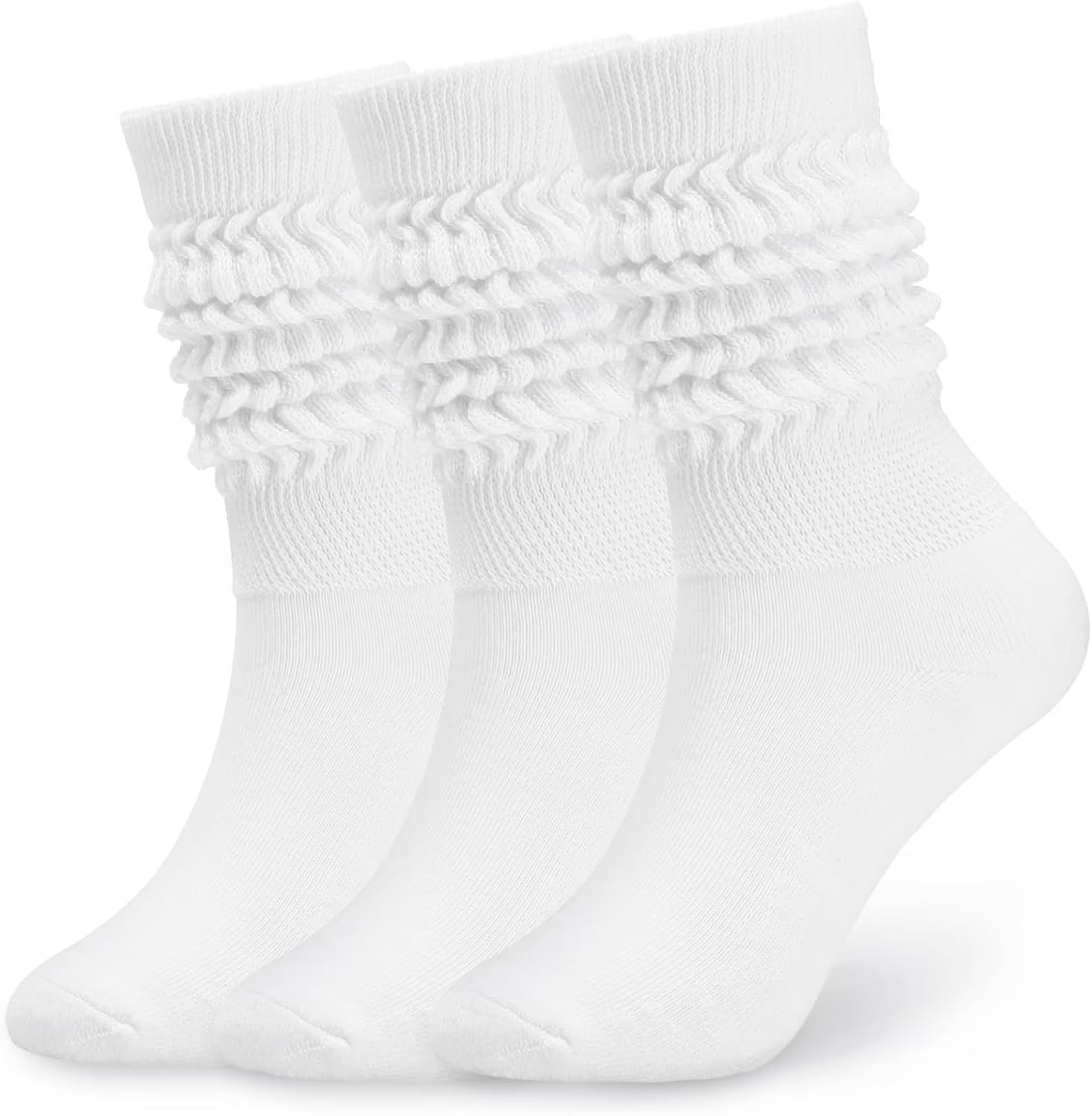 IMMEKEY 3 Pairs Slouch Socks for Women Size 9-11 Soft Extra Long ...
