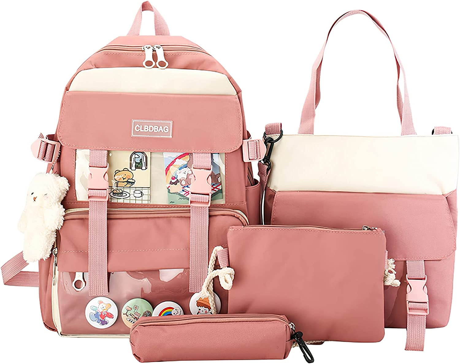 Walmart Girls' 4-in-1 School Bag Set: Lightweight Backpack, Shoulder ...