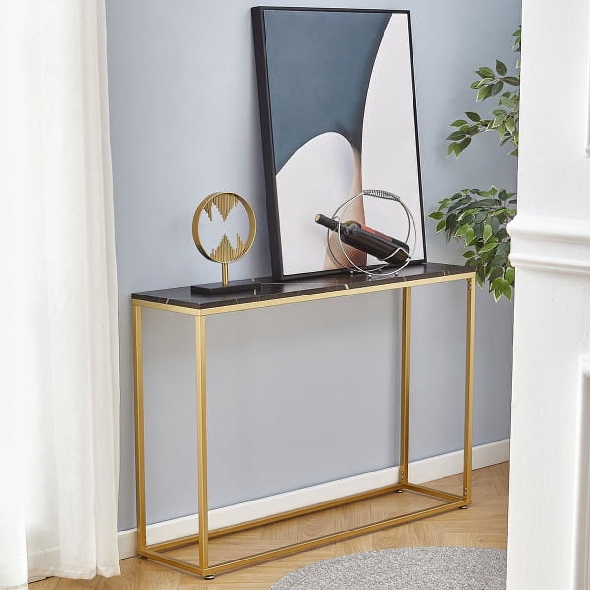 IMMERE Console Tables for Entryway, Faux Marble Sofa Tables, Entryway ...