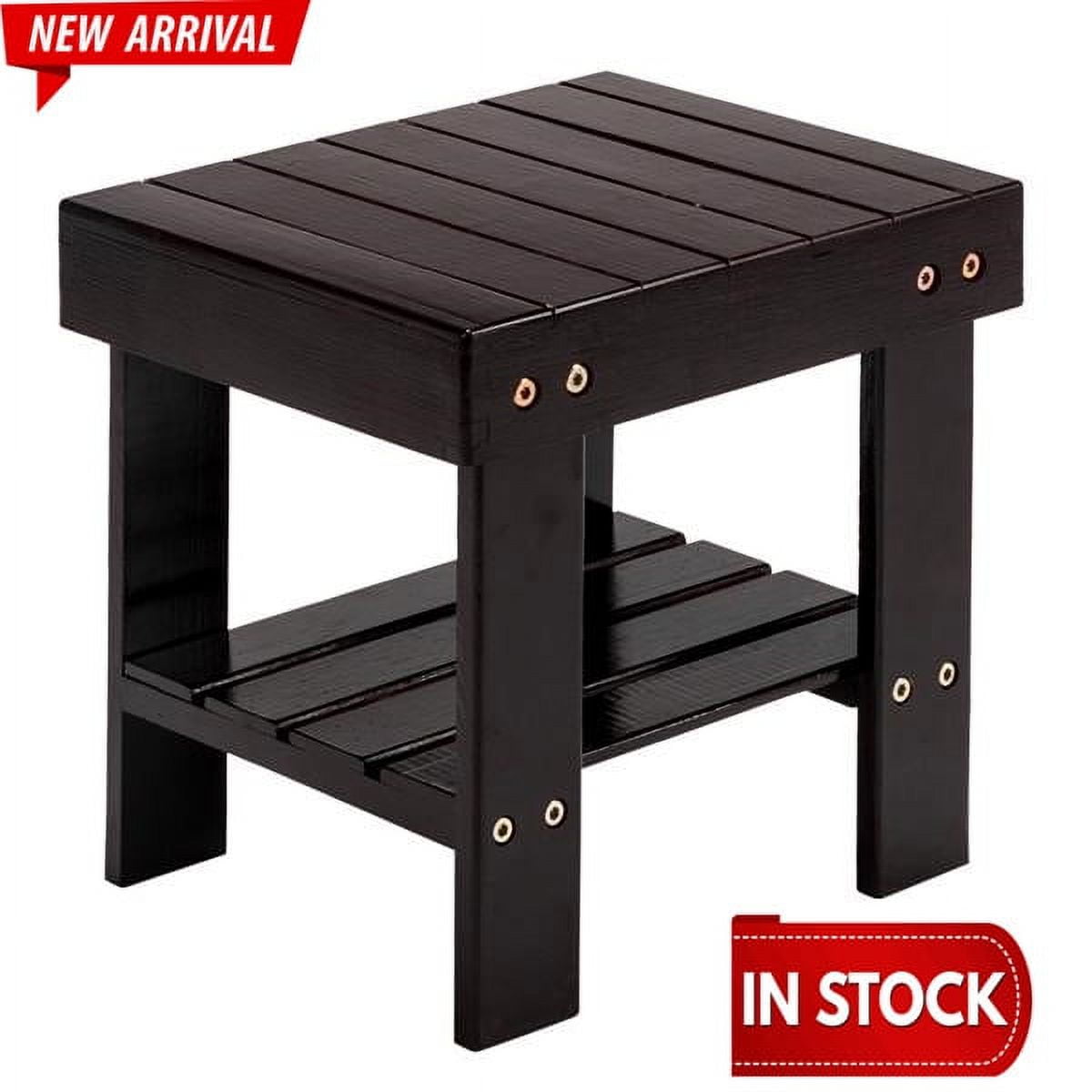 IMMERE Small Seat Stool for Kids, Foot Rest Shaving Stool,Storage Shelf ...
