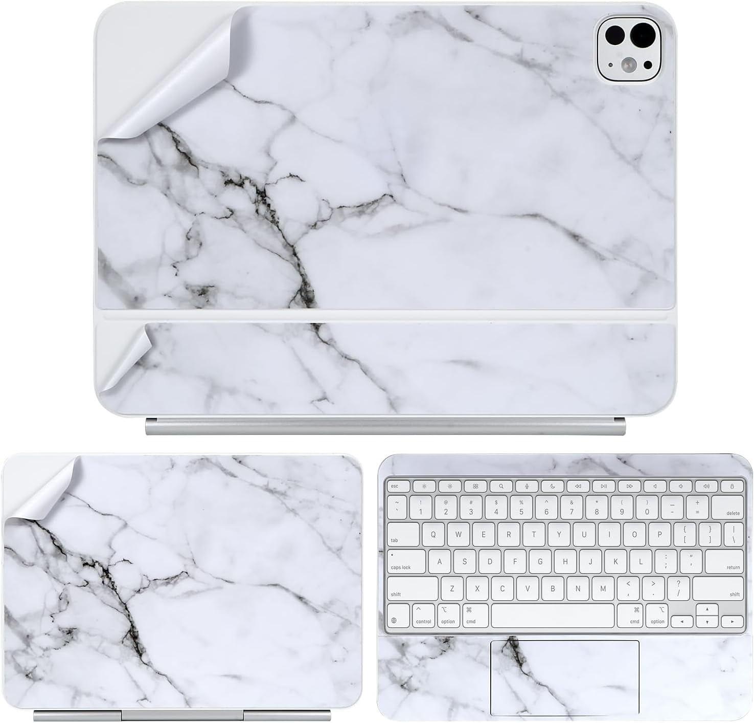 IMMOENUC 3-in-1 Tablets Skin Sticker Colorful Decals for 2024 iPad Pro ...