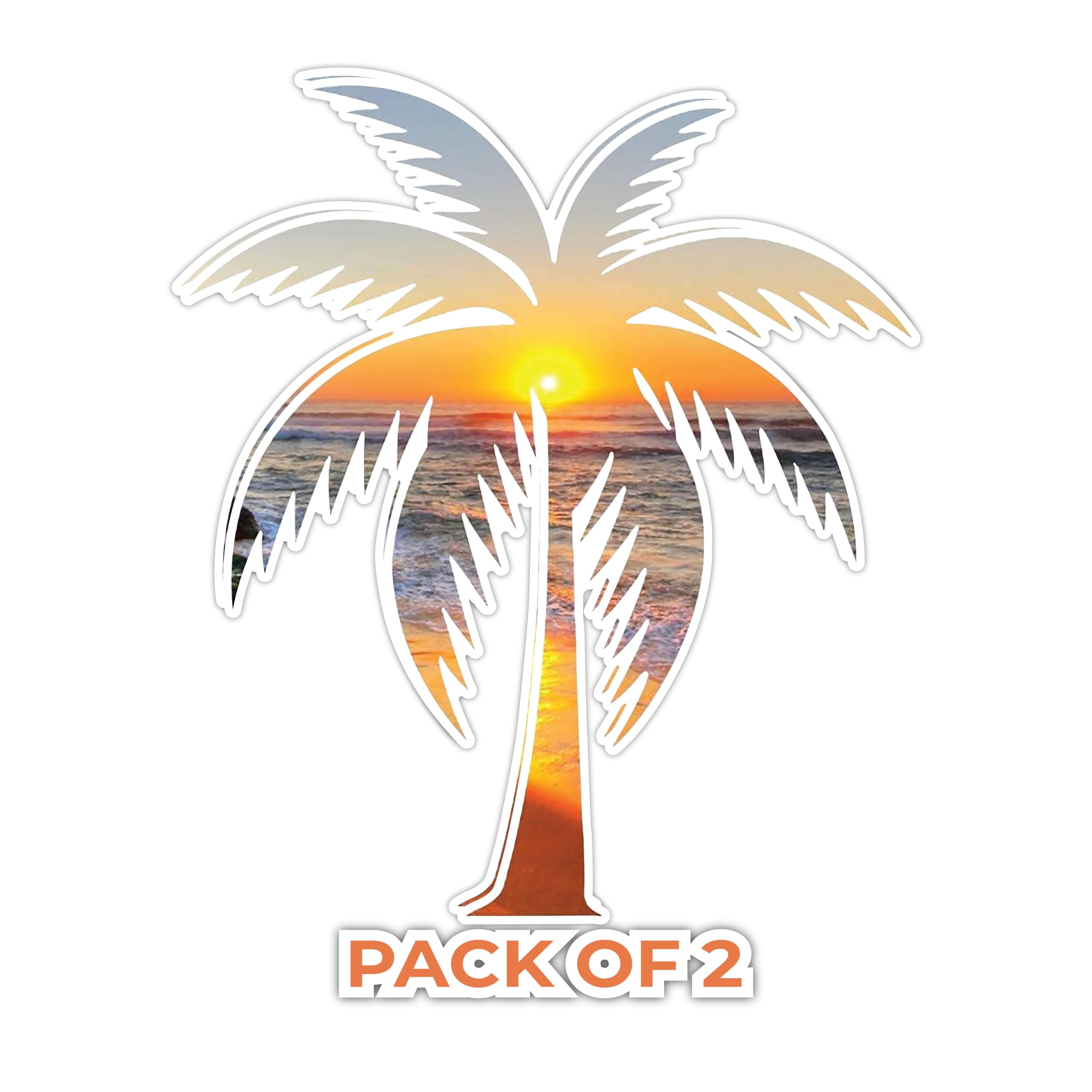 IMPERIAL VIBES - Palm SSF20 Tree Beach Sticker - Vinyl for Car Bumper ...