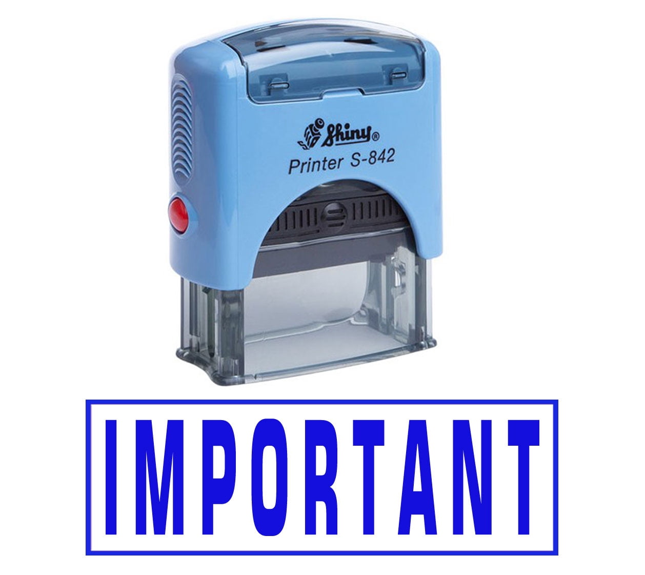 IMPORTANT Self Inking Rubber Stamp Office Stationary Custom Shiny Stamp ...