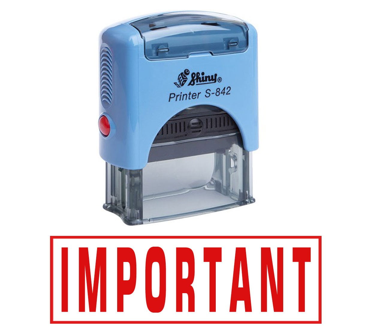 IMPORTANT Self Inking Rubber Stamp Office Stationary Custom Shiny Stamp ...