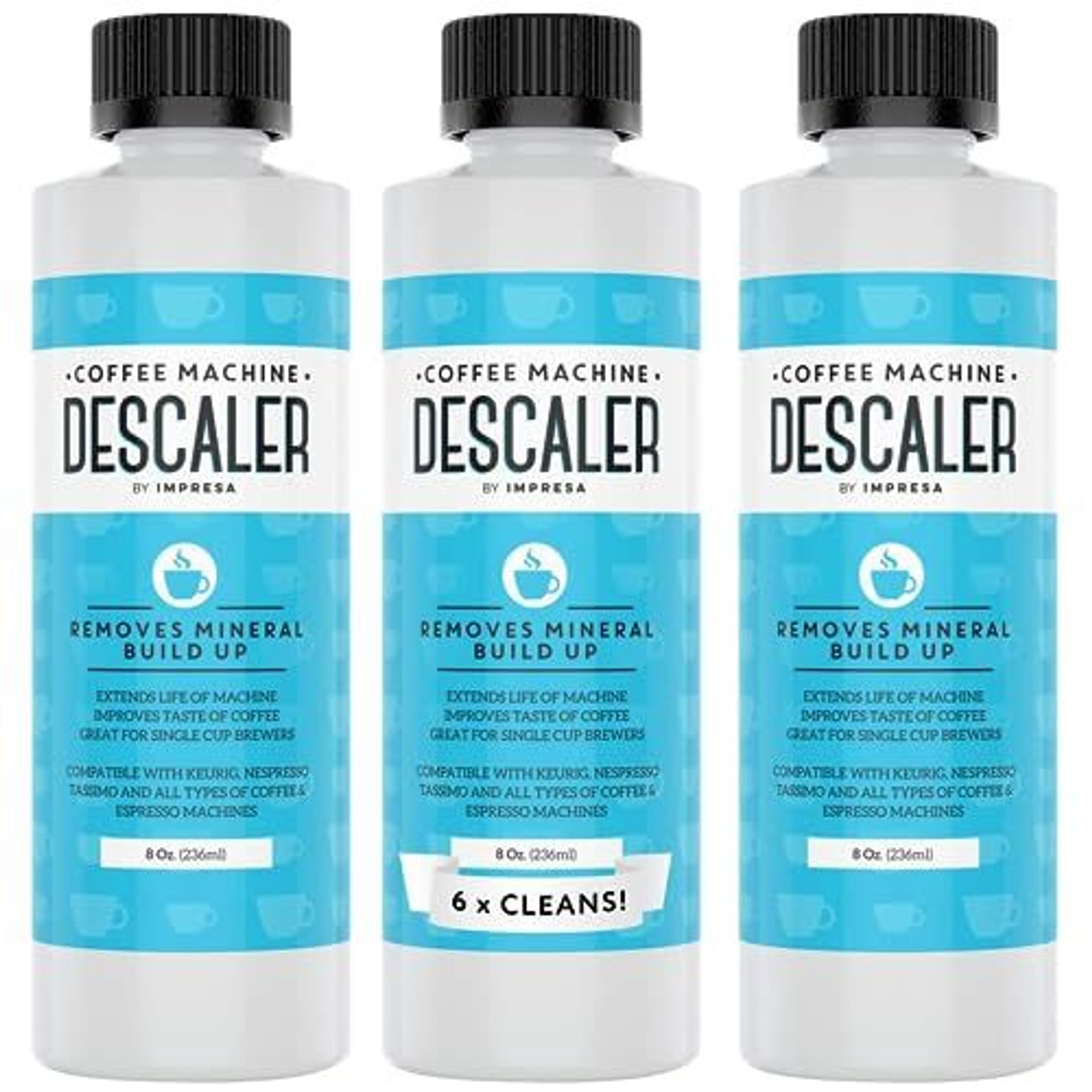 IMPRESA 3 Pack / 6 Uses Coffee Machine Descaler for Keurig and ...