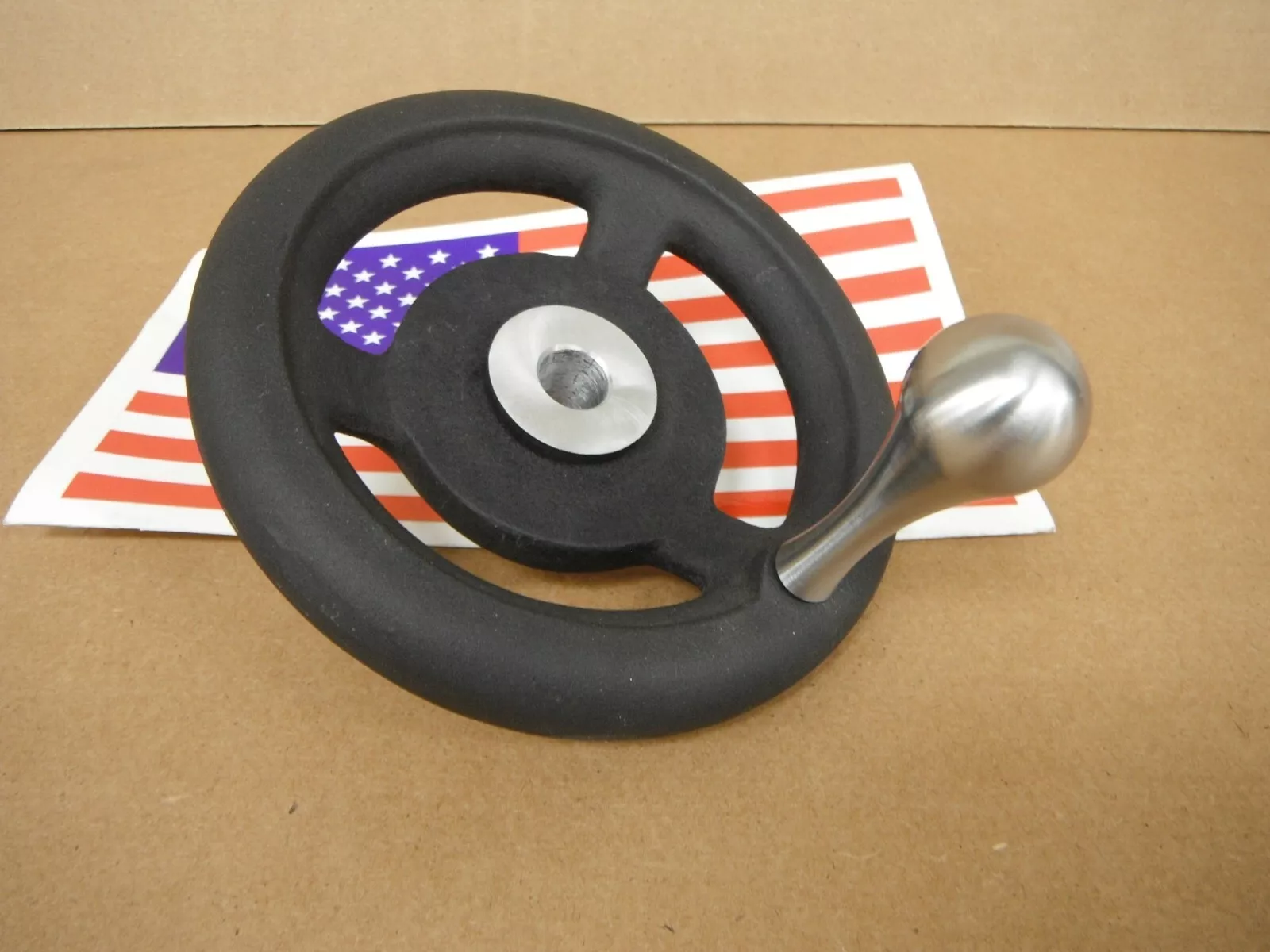 IMPROVED Bridgeport mill part FINE FEED HANDWHEEL M1413 cast aluminum 5 ...